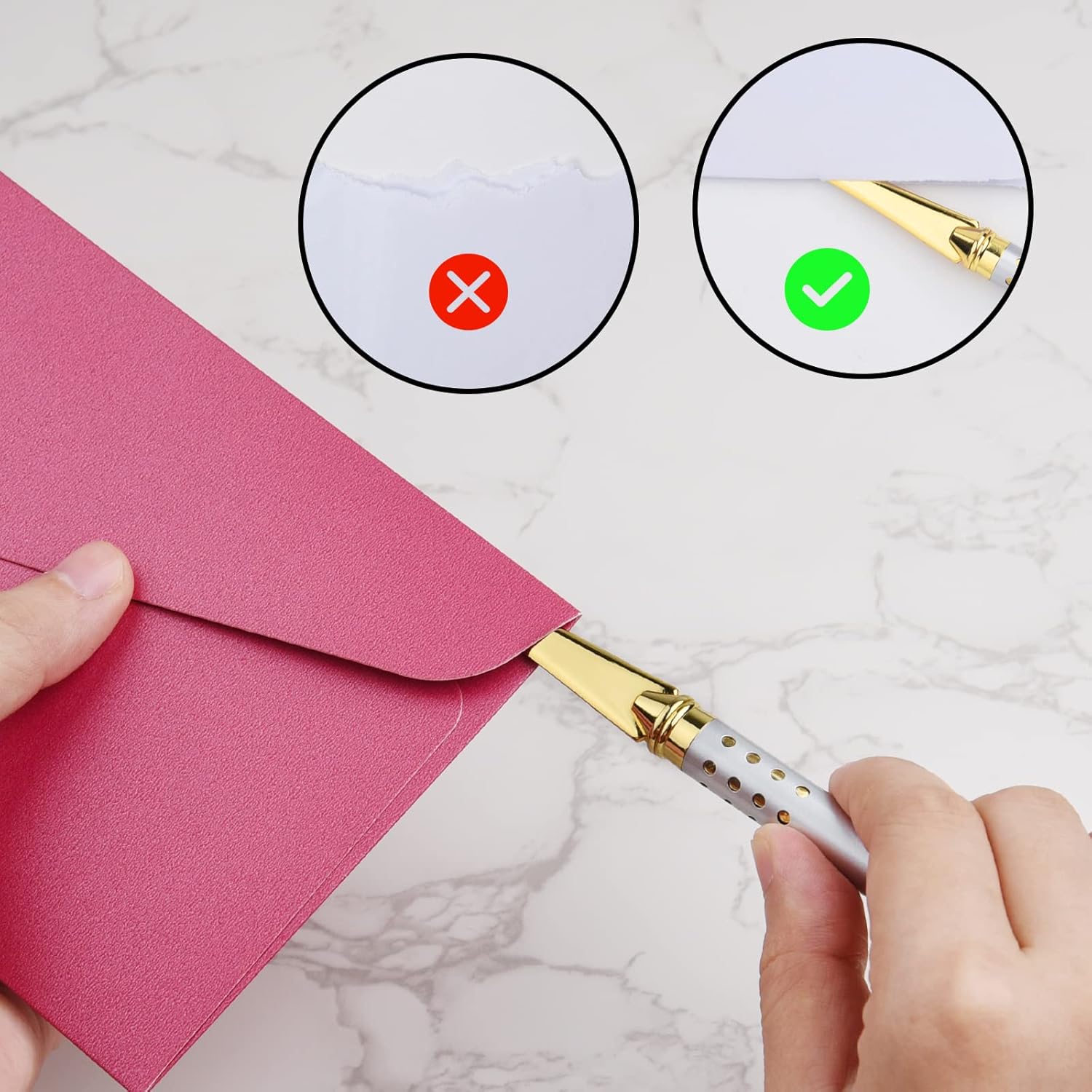 ASTARON 4 Pcs Letter Opener Set,Metal Letter Opener Envelope Slitter ...