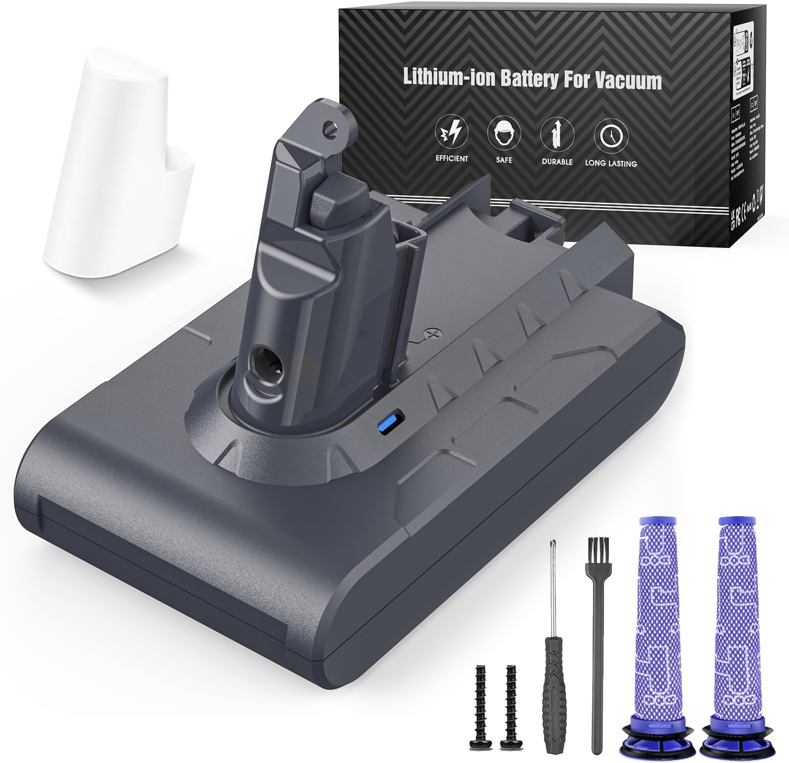 Amazon.com: New Upgraded 6500mAh V6 Battery Replacement Compatible for ...