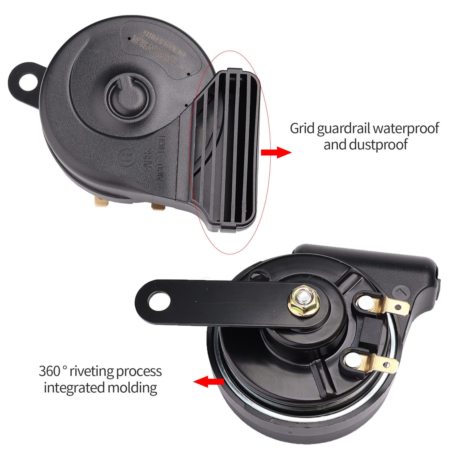 Snapklik.com : Compact Car Horns 12V Super Loud Waterproof Train Horn ...