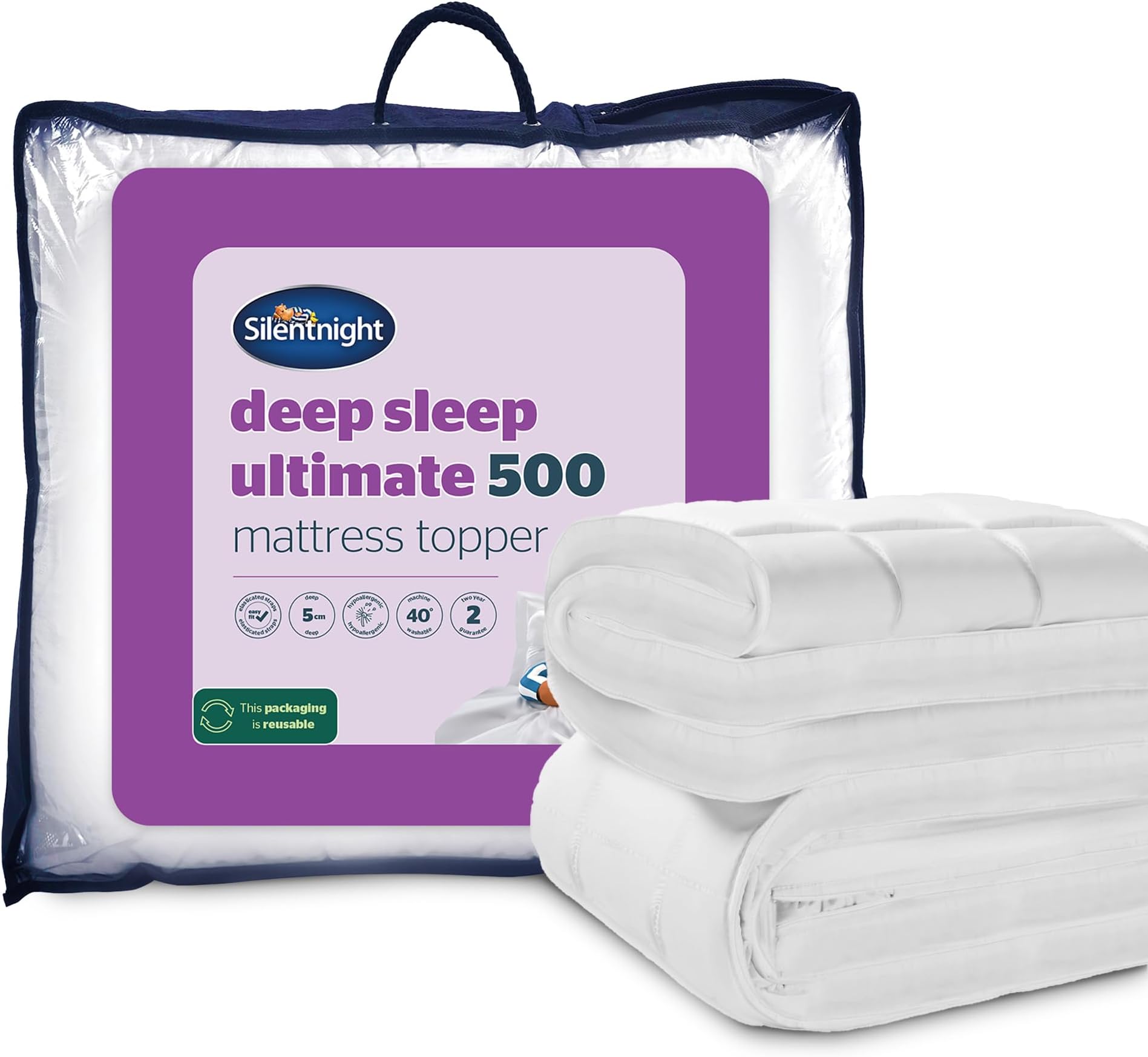 Silentnight Ultimate Deep Sleep 10cm Mattress Topper Double Bed ...