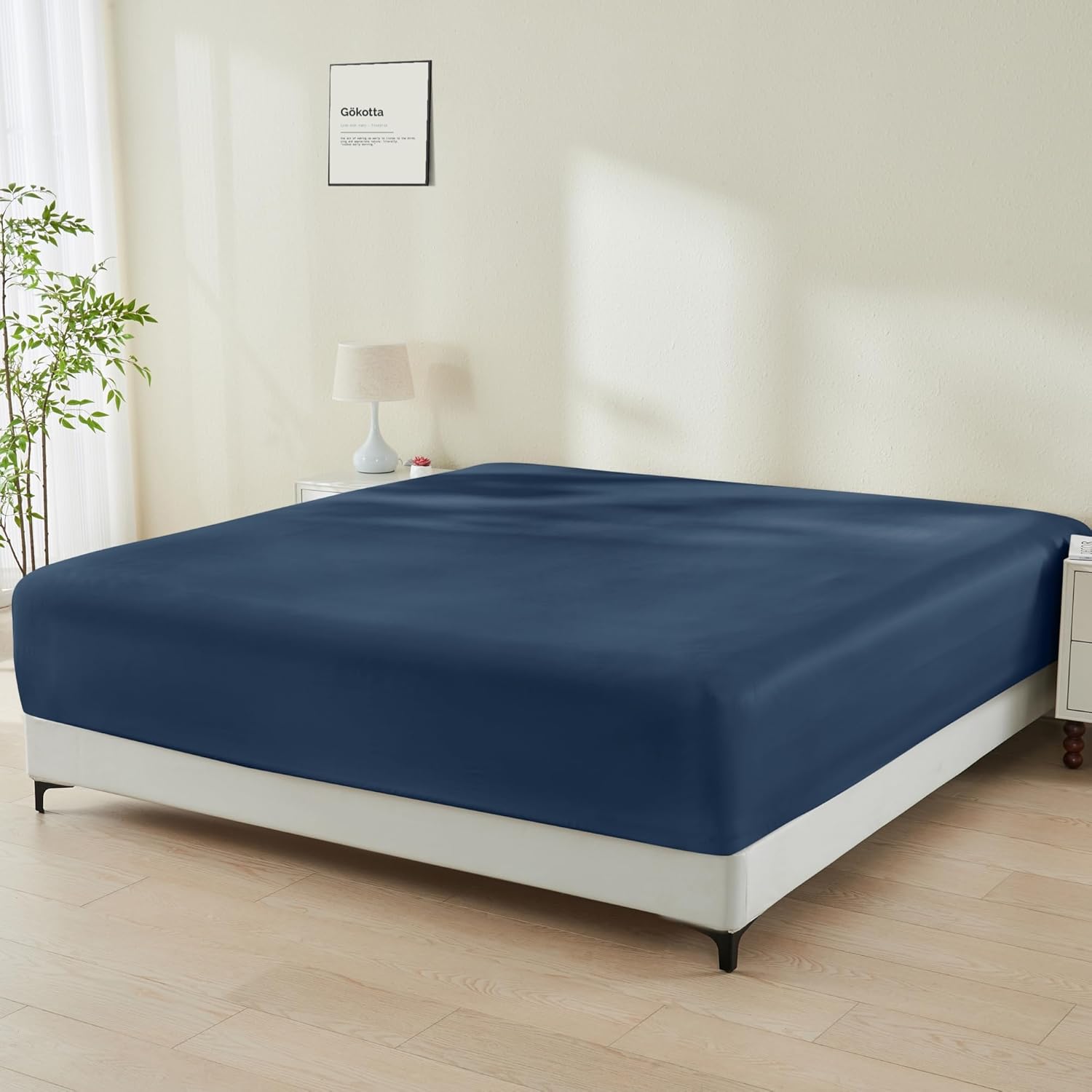 Amazon.com: GOKOTTA Fitted Sheet King Only,100% Rayon Derived from ...