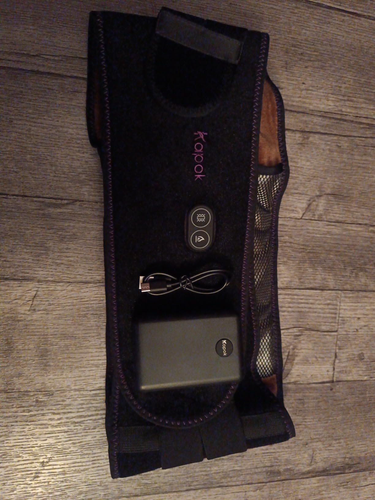 Ceinture Chauffante Lombaire Coussin Chauffant avec Powerbank Massage 3 ...