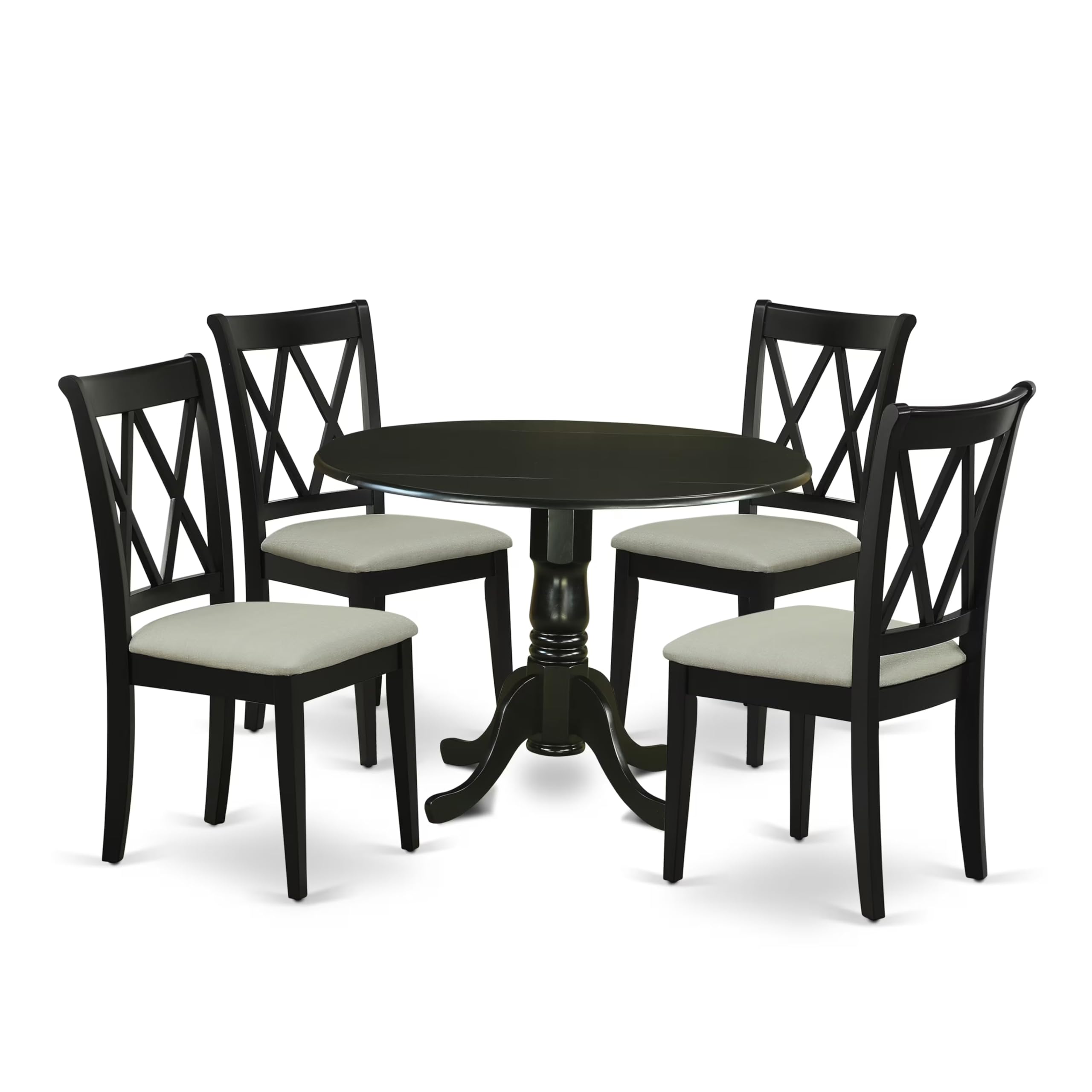 Amazon.com - East West Furniture DLCL5-BLK-C 5 Piece Dining Room Table ...