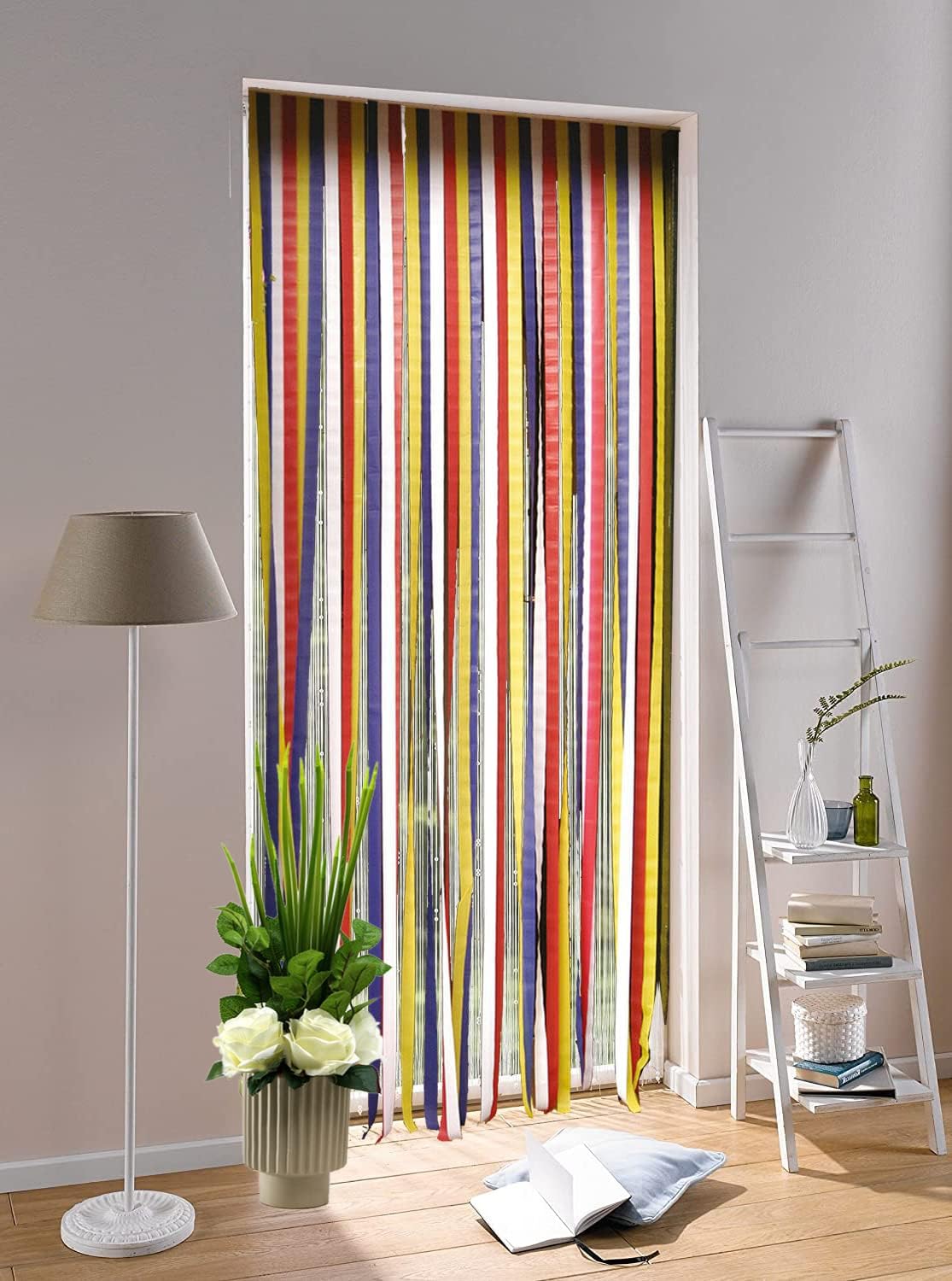Rainbow Anti-Insect Door Curtain, Multi Colour Slat Type Door Curtain ...