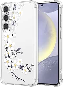 Amazon.com: DEFBSC Soft Case Compatible with Samsung Galaxy A16 4G/5G, Clear Floral Flower ...