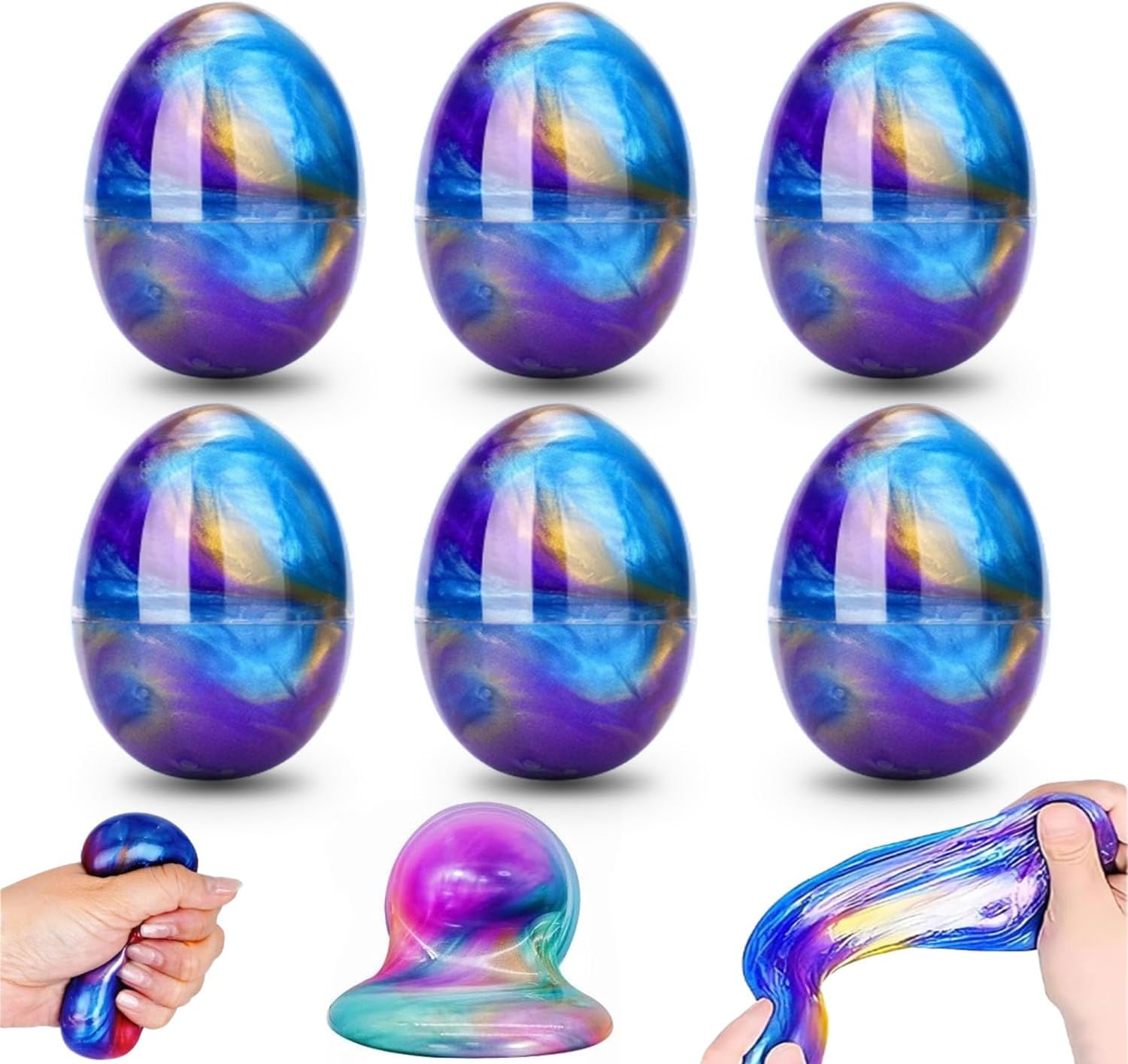 Amazon.com: Fun Express Easter Eggs with Slime - Set of 12 Egg Yolk ...