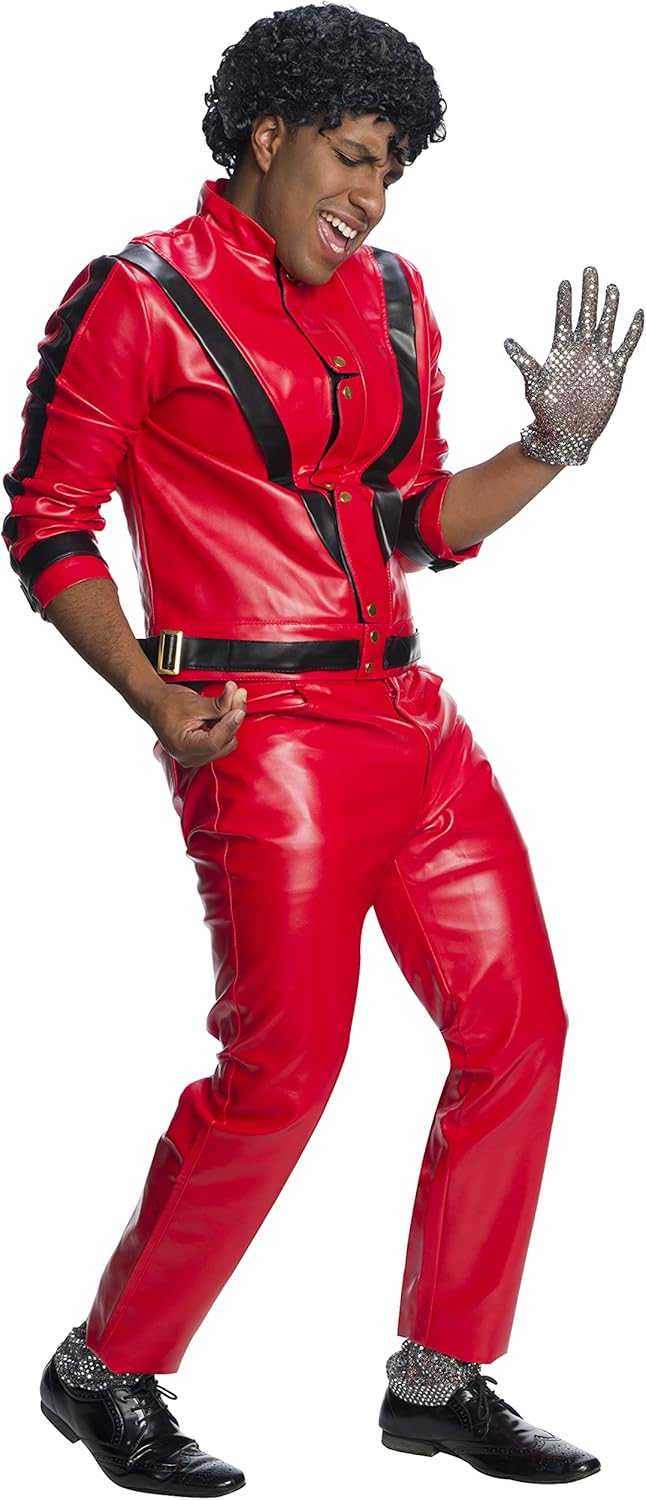 Amazon.com: Charades Michael Jackson Men's Costume Set, As Shown, Large ...