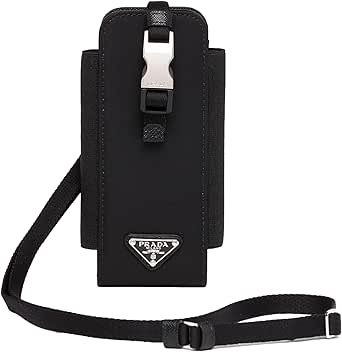 Amazon.com: Prada Re-Nylon Black Lanyard Smartphone Holder Case Pouch ...