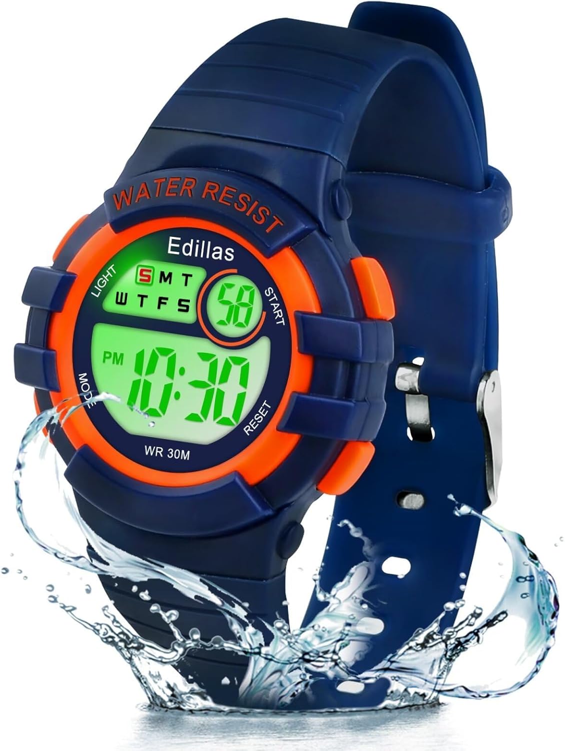 Edillas Kids Watches Digital for Girls Boys,7 Colors Led Flashing ...