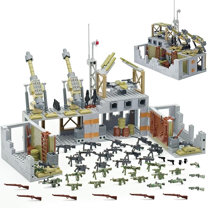 Amazon.com: ALEYOOTECHE Military Base Building Toy Set Assemble to ...