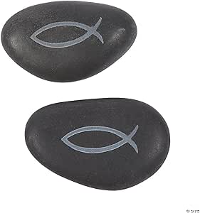 Amazon.com: Religious Fish Faith Stones - 12 Pc. : Home & Kitchen