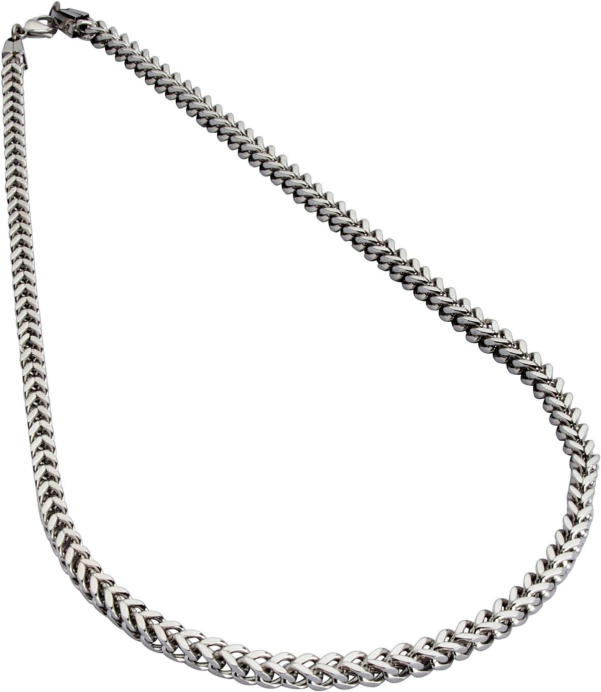 Armour Steel Necklace Chain - Silver (6mm) | Amazon.com