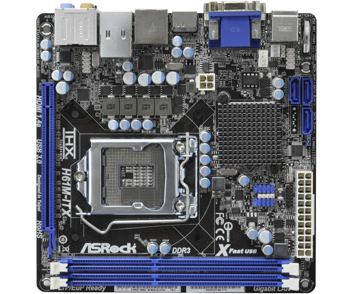 Asrock H61mdg3usb3 Rev101 Intel H61 Mainboard Micro