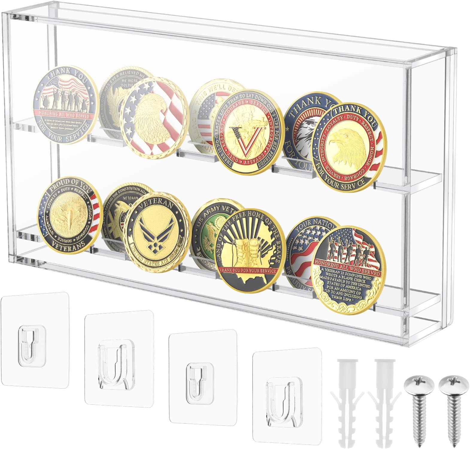 Amazon.com: Acrylic Display Case for Challenge Coin, Military Coin ...