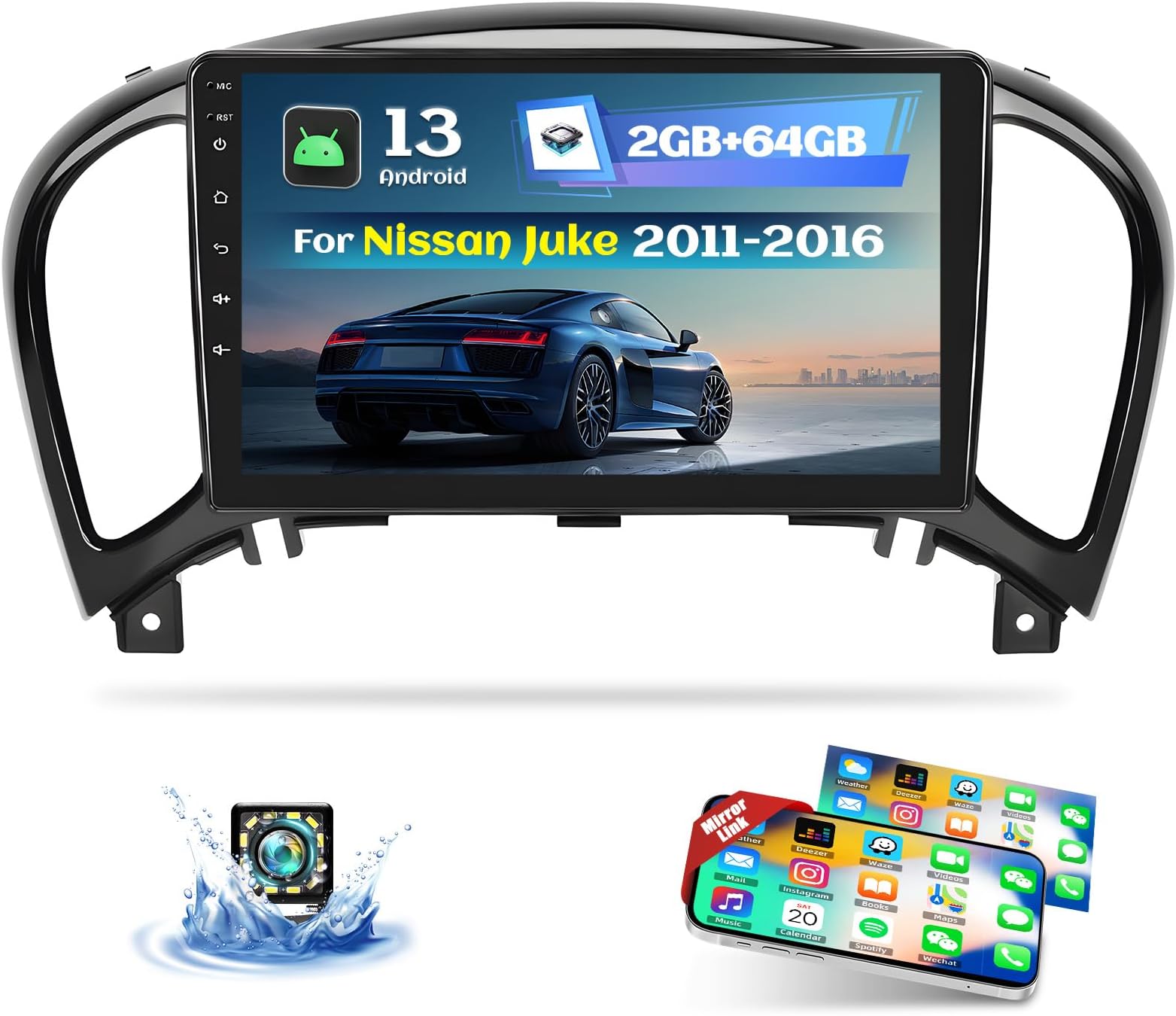 Amazon.com: 2G+32G Android 13 Car Stereo for Nissan Juke 2011-2016 with ...