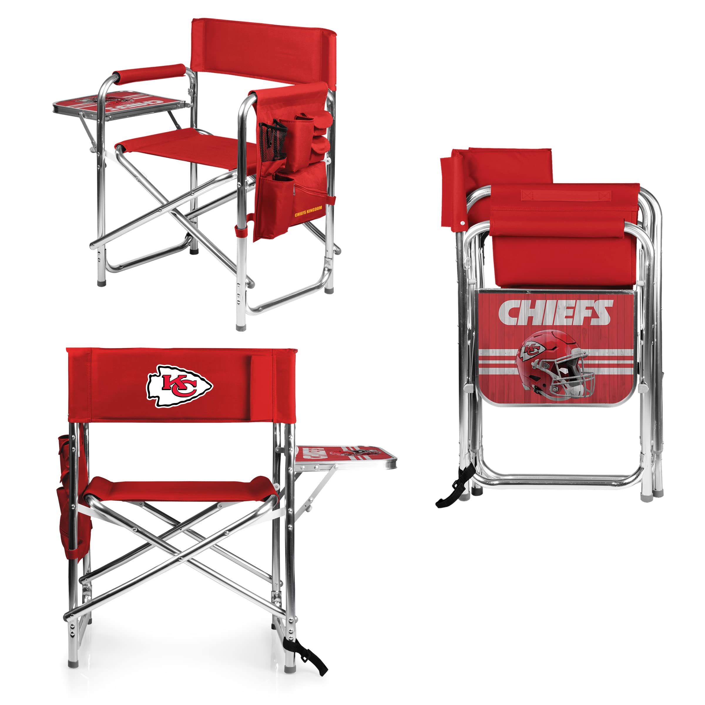 PICNIC TIME NFL Sports Side Table, Beach, Camp Chair for Adults, 19 x ...