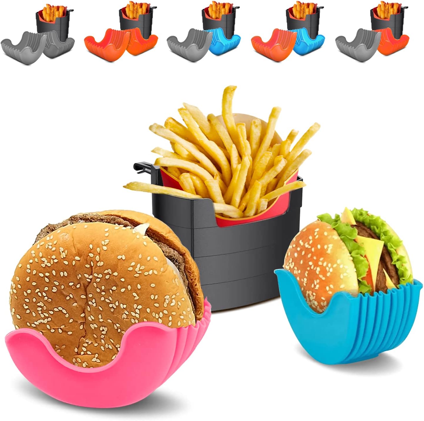 Amazon.com: 2 Burger Holder & French Fry Holder Pack - Car Essentials ...