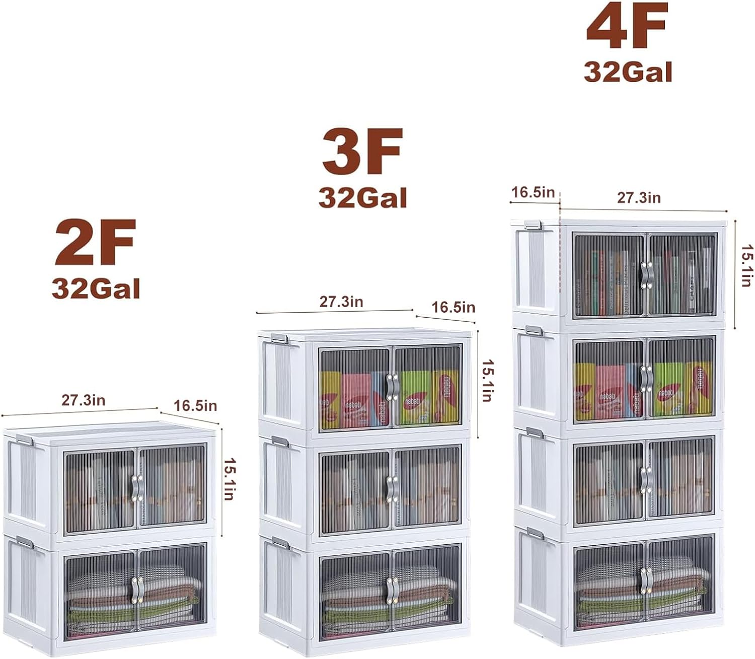 MOPUP Contenedores de almacenamiento plegables de 128 galones ...
