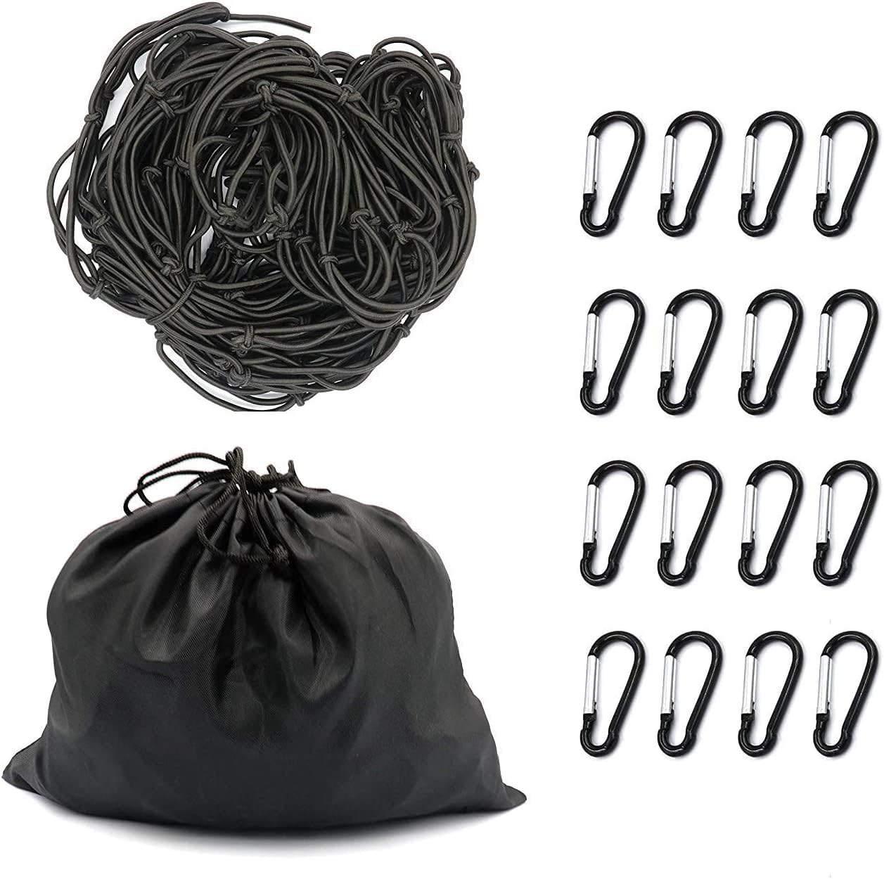 YaeTool 5’ x 7’ Cargo Net Stretches to 10' x 14' Heavy Duty Truck Bed ...