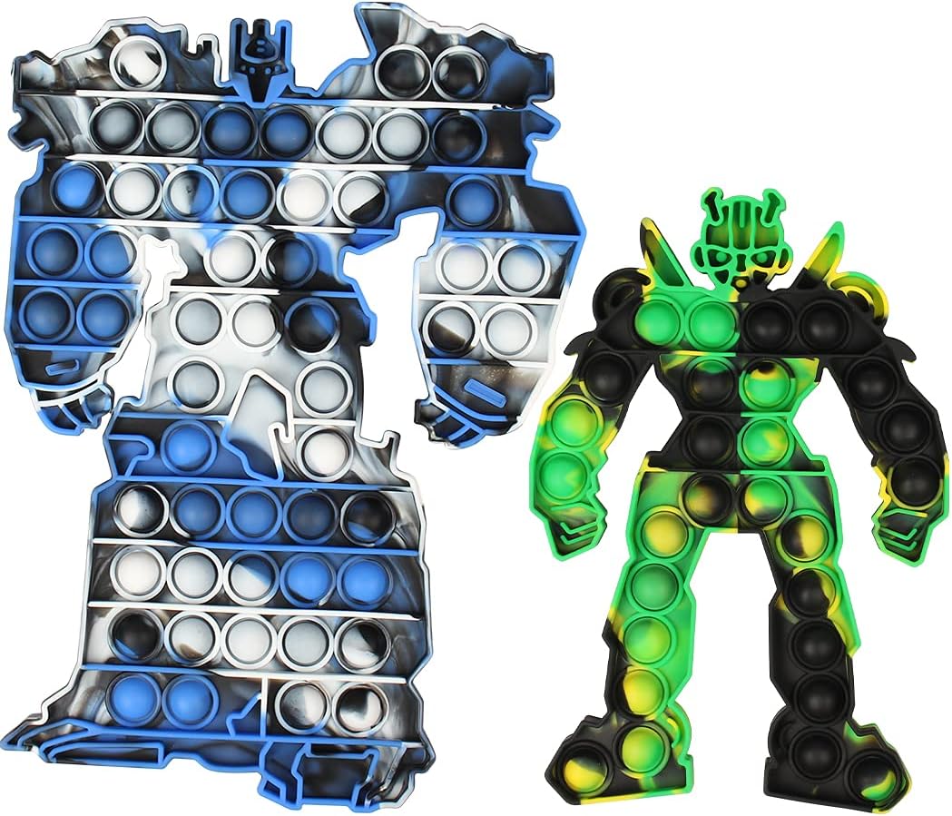 Amazon.com: 2 Jumbo Pop Pack Set, Big Fidget Toy Push Pop Game Bubble ...