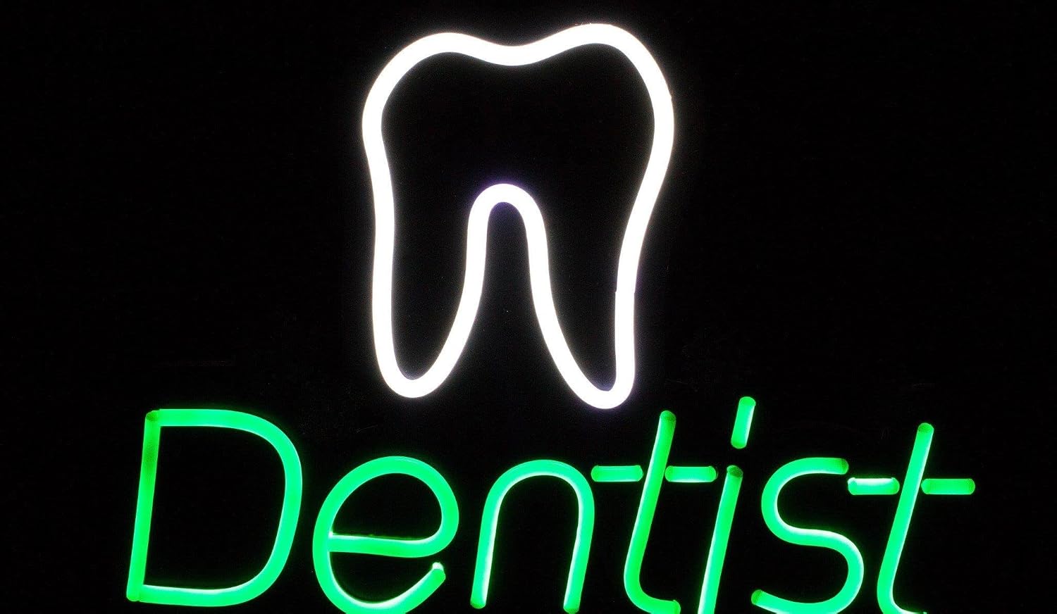 TIVA NEON Sign with Adapter - Teeth, Dentist NEON Sign (Dentist Sign ...