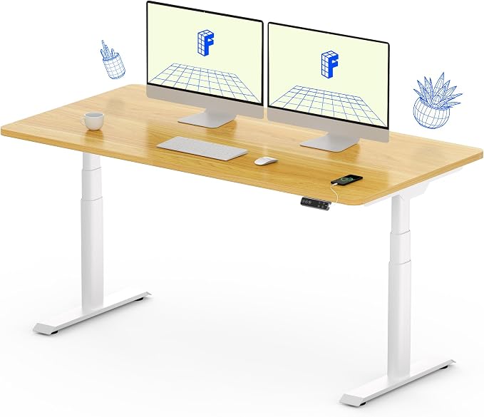 Amazon.com: FLEXISPOT E6 Pro Oval Leg Dual Motor 3 Stages Standing Desk ...