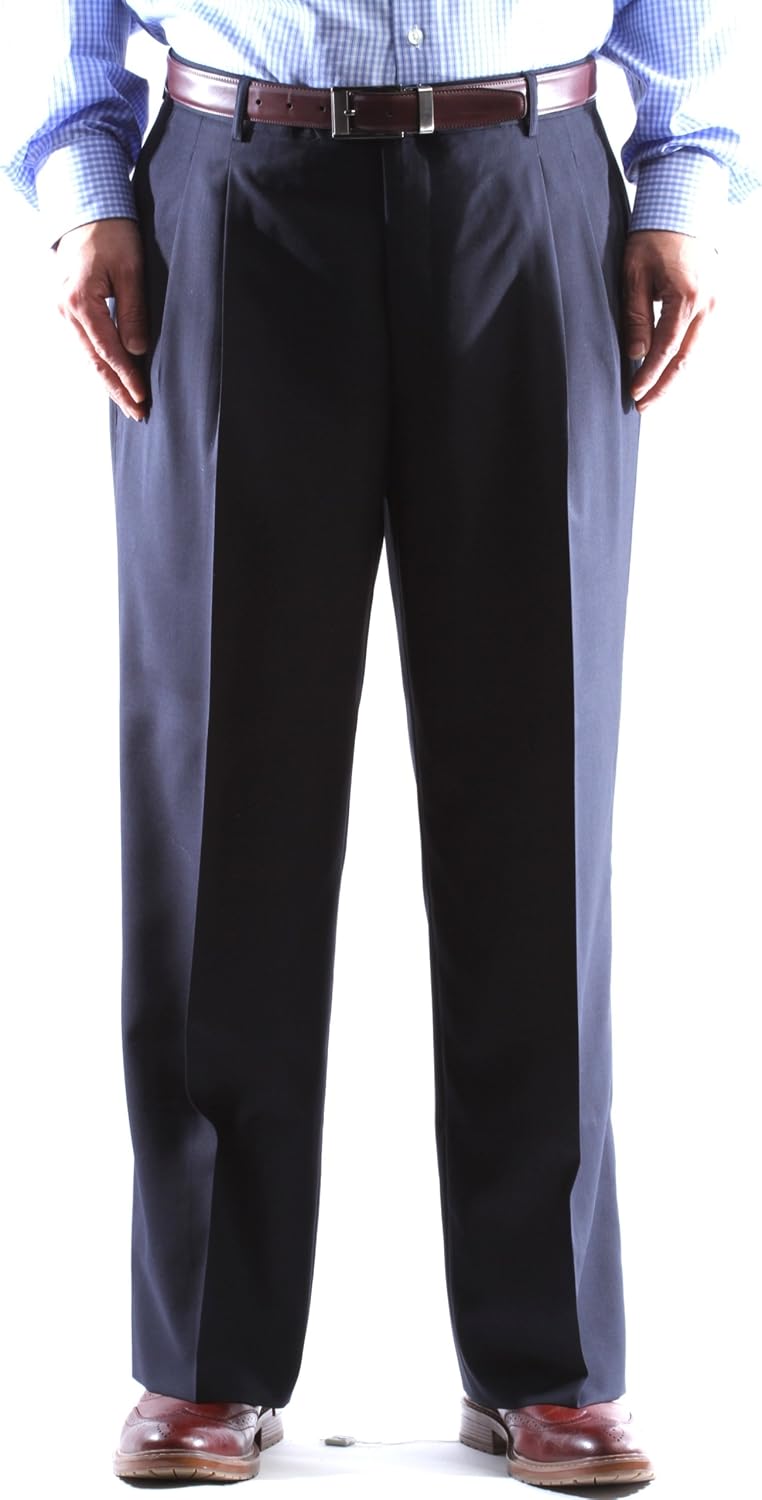 Giorgio Cerruti Men's Navy Super 150's Extra Fine Dress Pants Size 50 ...