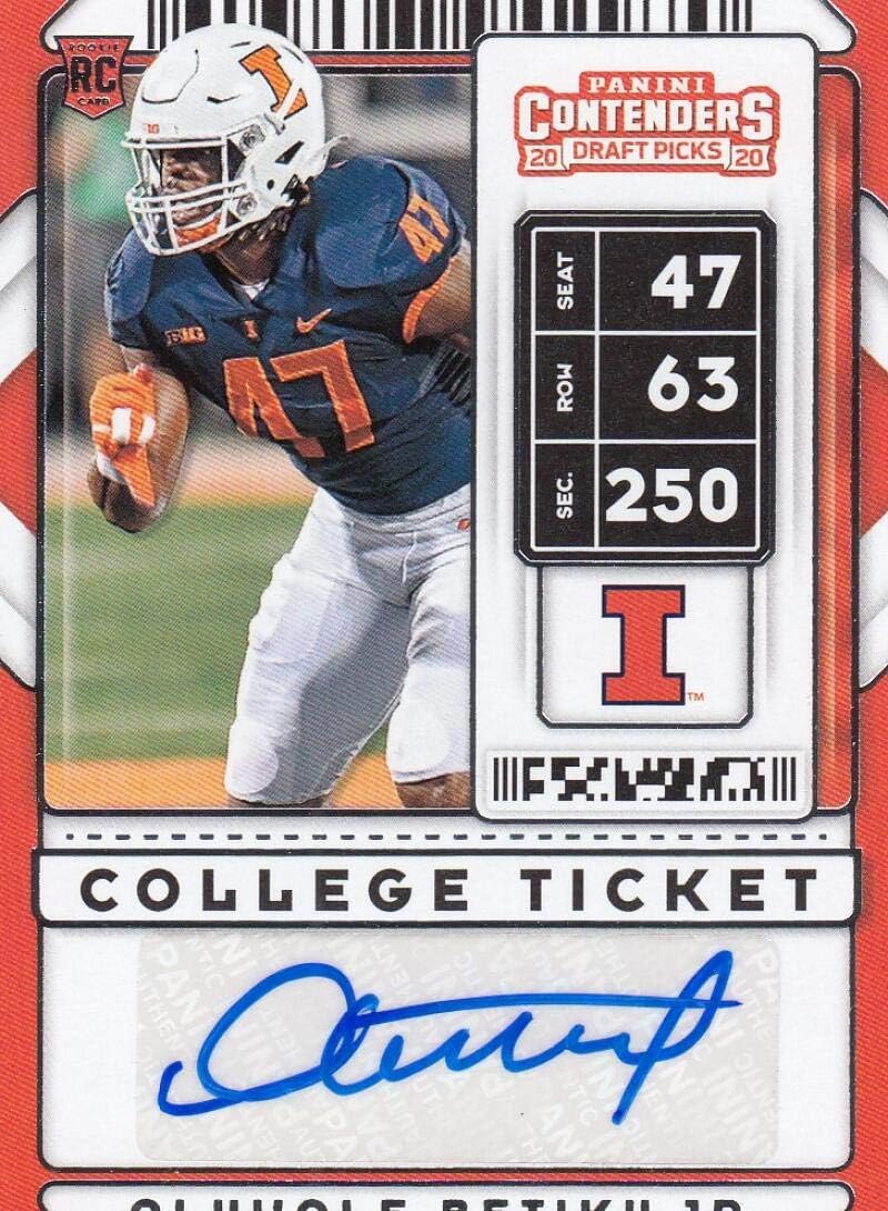 Amazon.com: 2020 Panini Contenders Draft #137 Oluwole Betiku Jr #137 RC ...