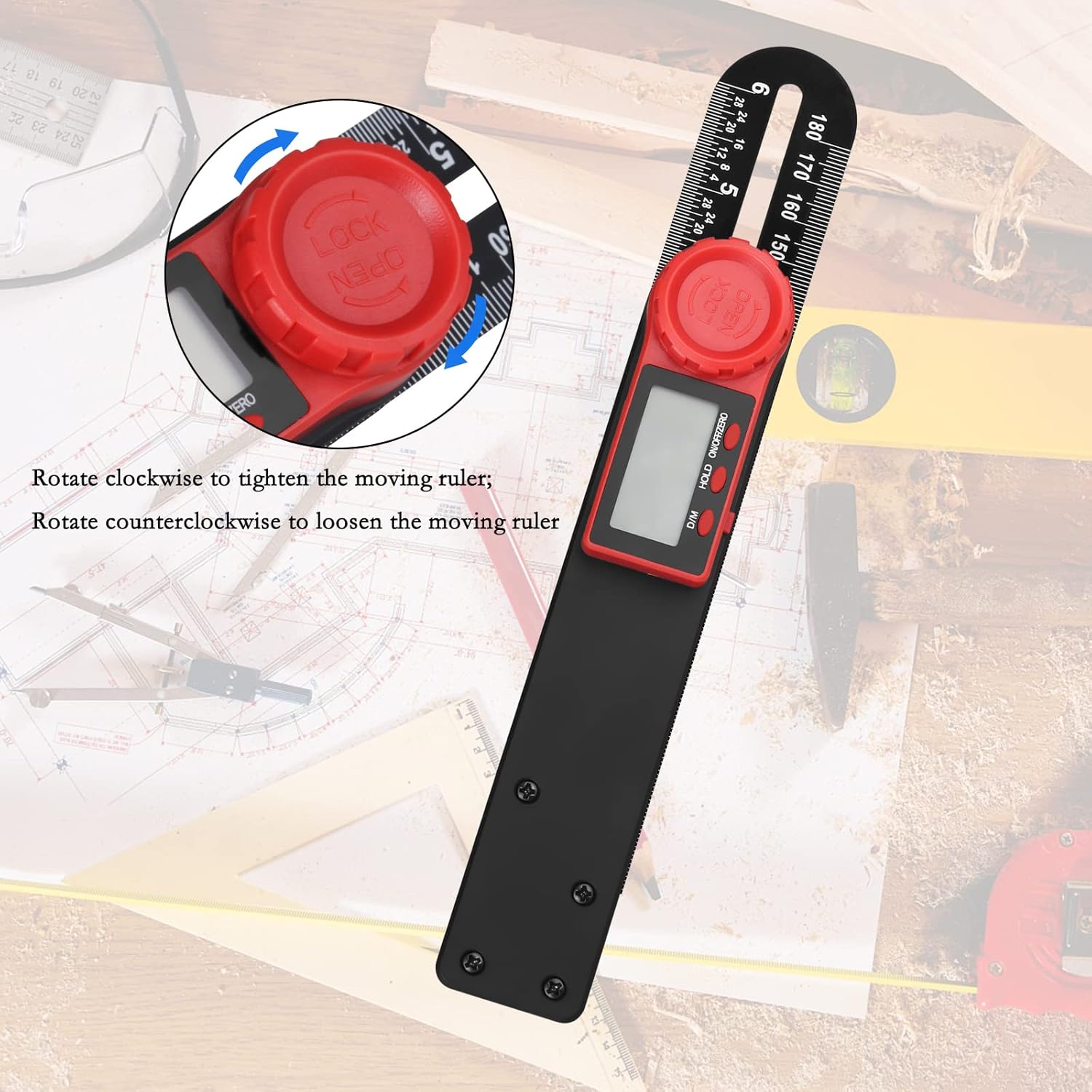 FYBOPTWU – 2 unidades de transportador digital de ángulo 2 en 1 – Regla ...