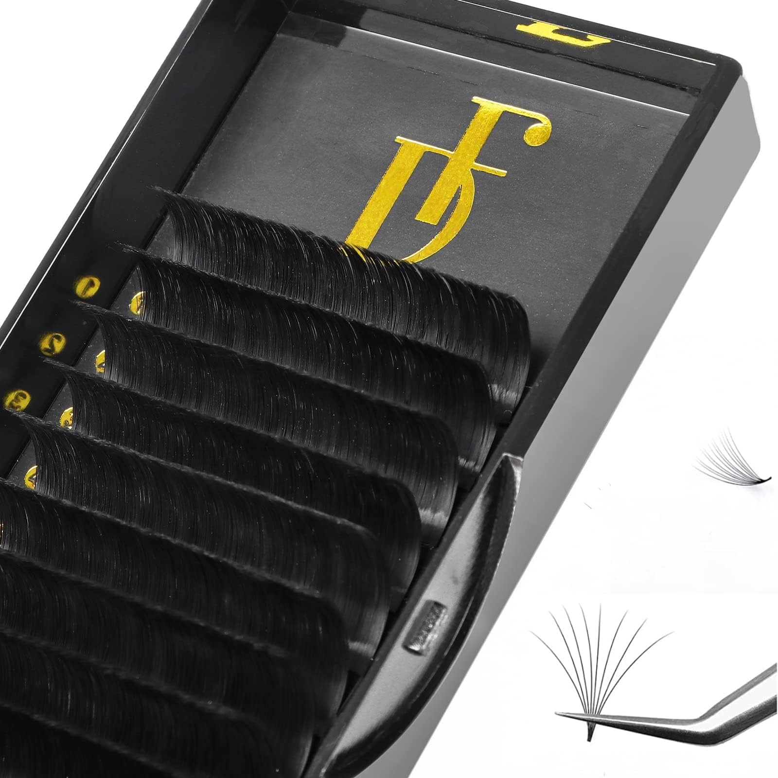 Amazon.com: Easy Fan Lash extensions (J Curl .05 Mix, 21-25MM) : Beauty ...