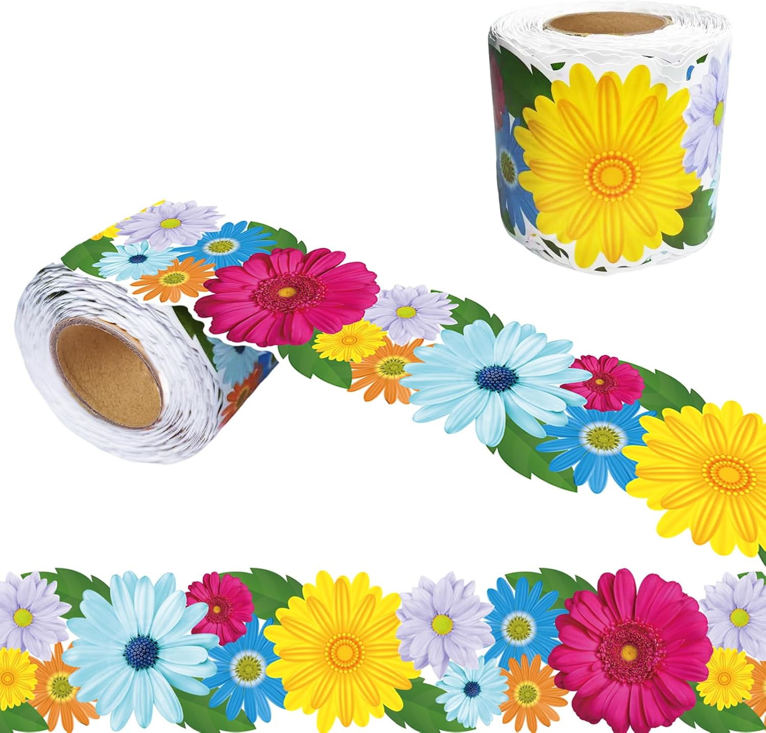 Amazon.com: 69 Feet Spring Bulletin Board Borders Daisy Flower Border ...