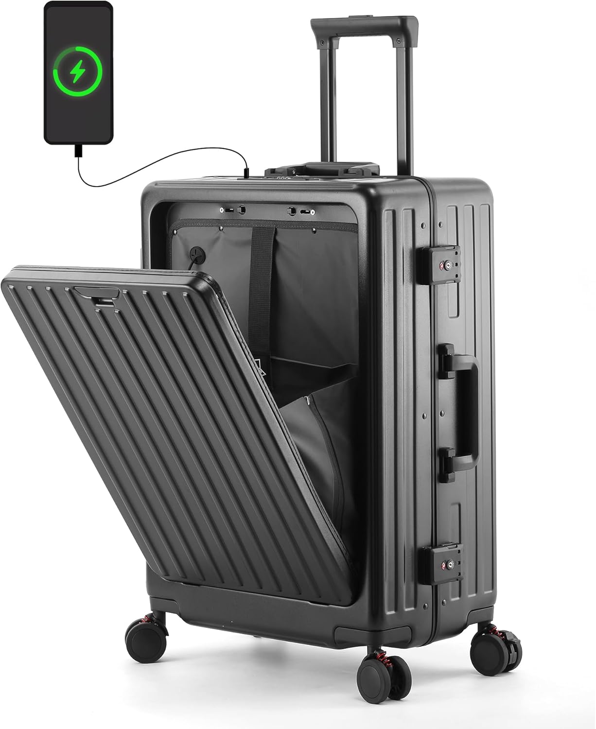 Amazon.com | CAARANY Carry on Luggage 22x14x9 Airline Approved, PC ...