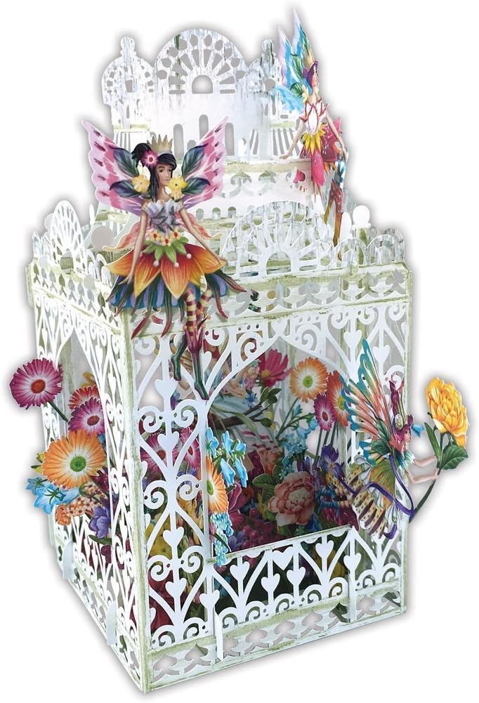 Amazon.com: Paper D'Art 3D Pop Up Card Fairies Happy Birthday : Office ...