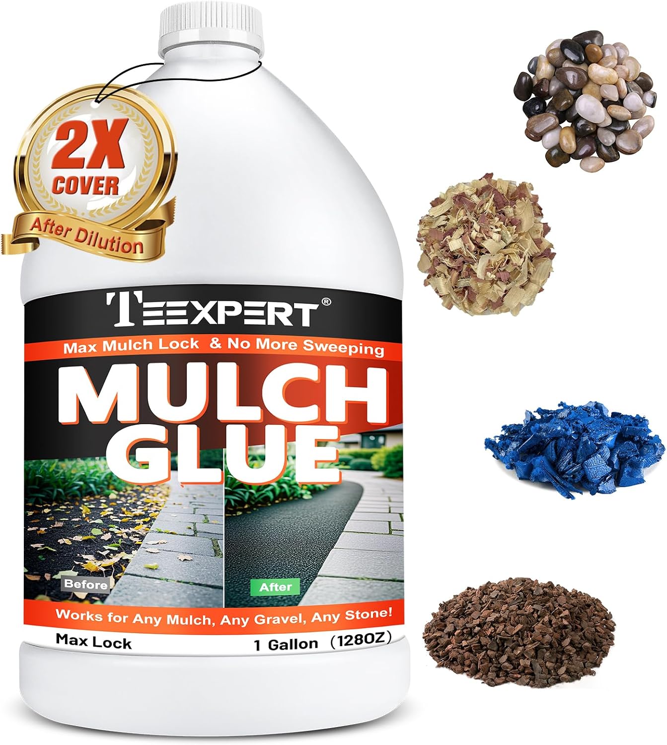 Amazon.com: Mulch Glue, 1 Gallon Rock Glue for Landscaping, Strong Pea ...