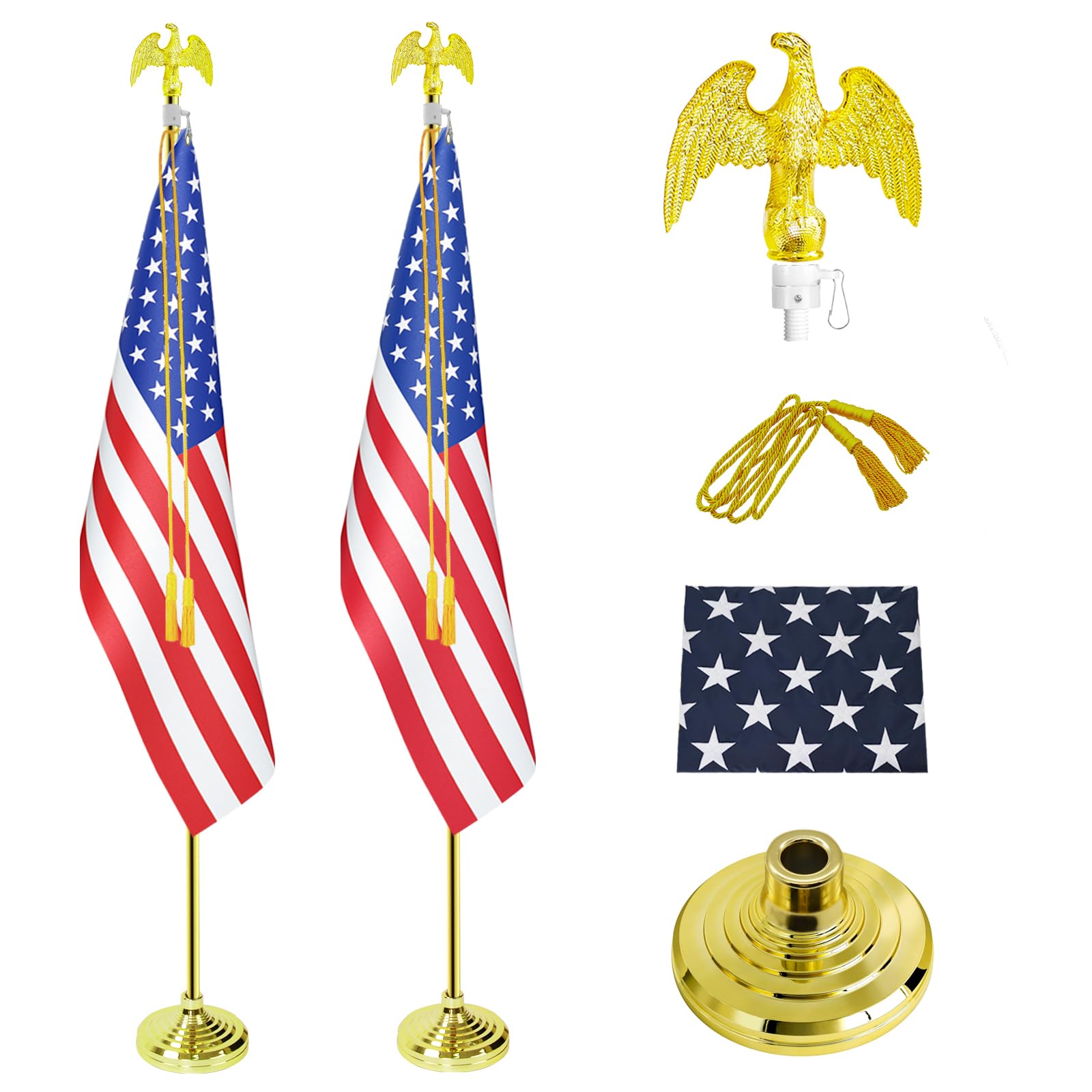 Amazon.com : Indoor Flag Pole Kit - Telescoping 6FT-8FT Flag Pole with ...