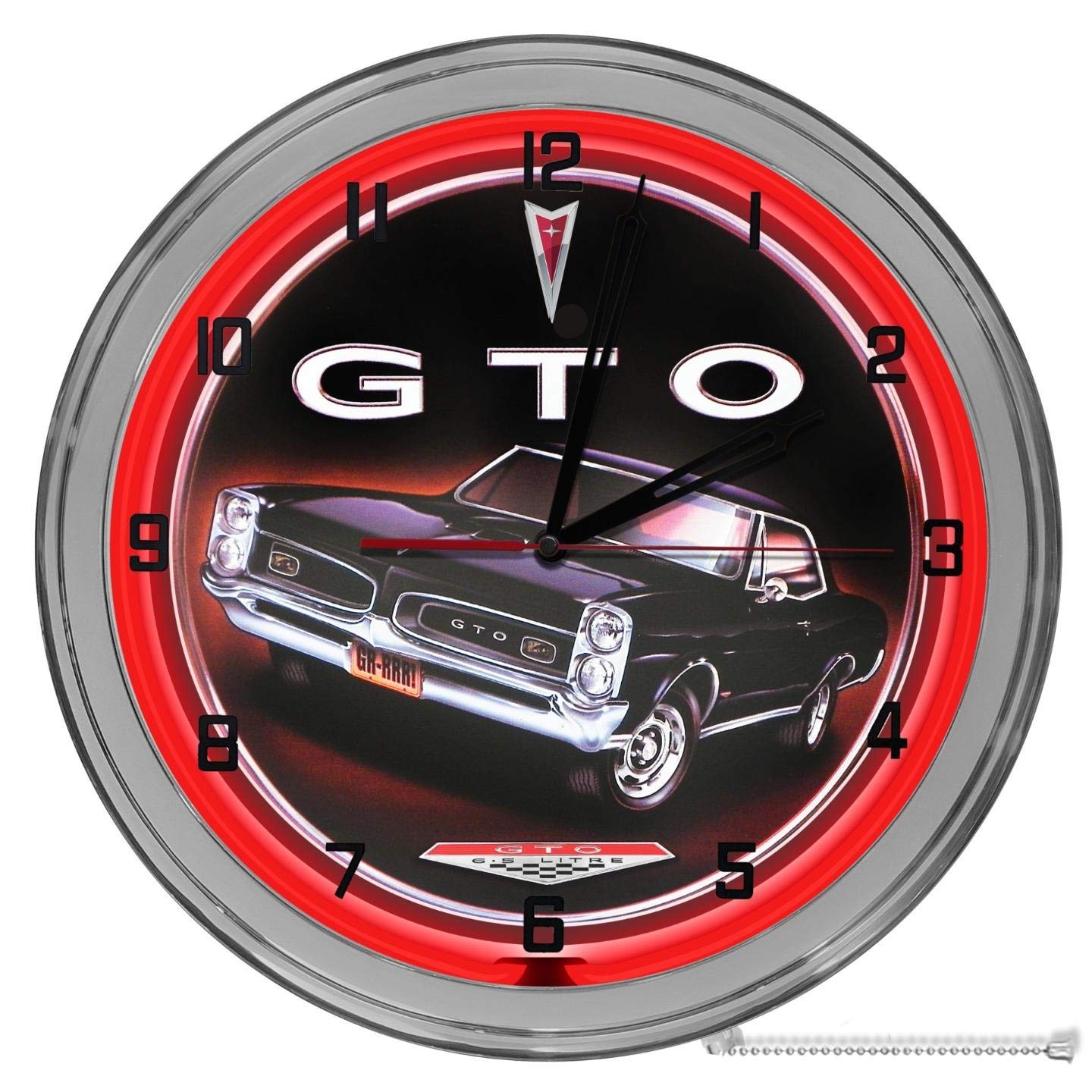 Amazon.com: Decorative Concepts Pontiac GTO 16" Light Up Red Neon Clock ...