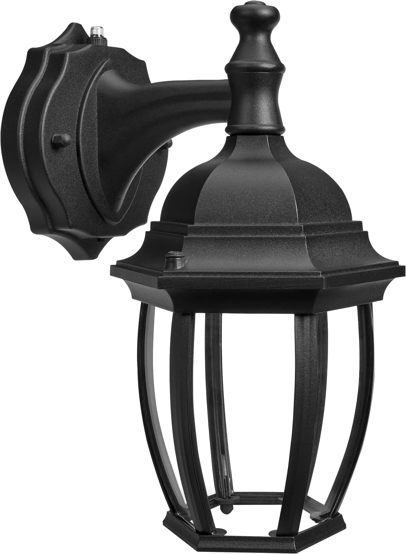 Maxxima LED Outdoor Wall Light - Black Coach Light Fixture with Clear ...