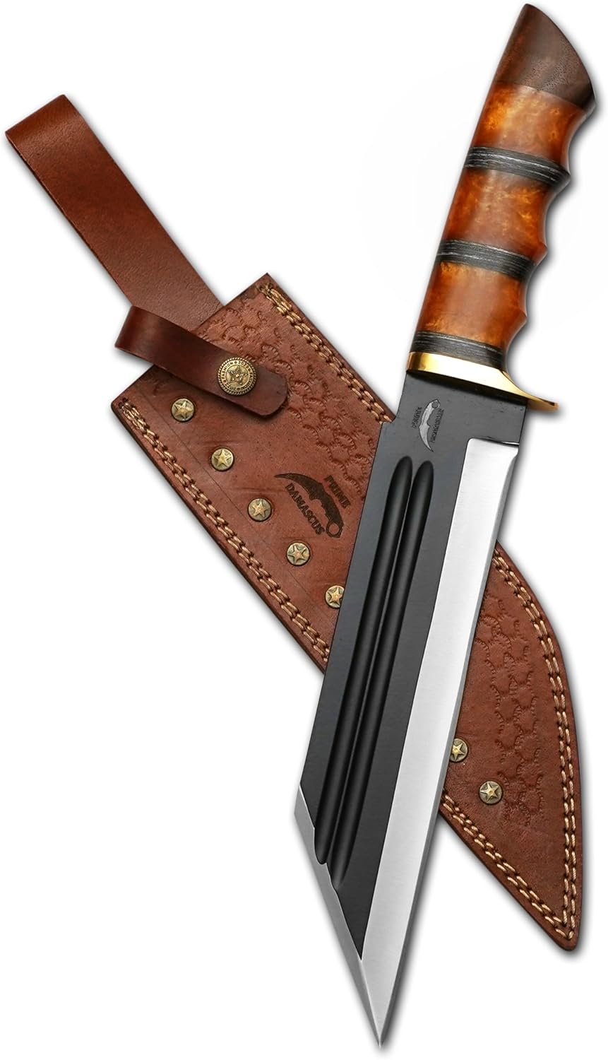 Amazon.com : prime damascus Custom Handmade Viking Seax Knife with ...