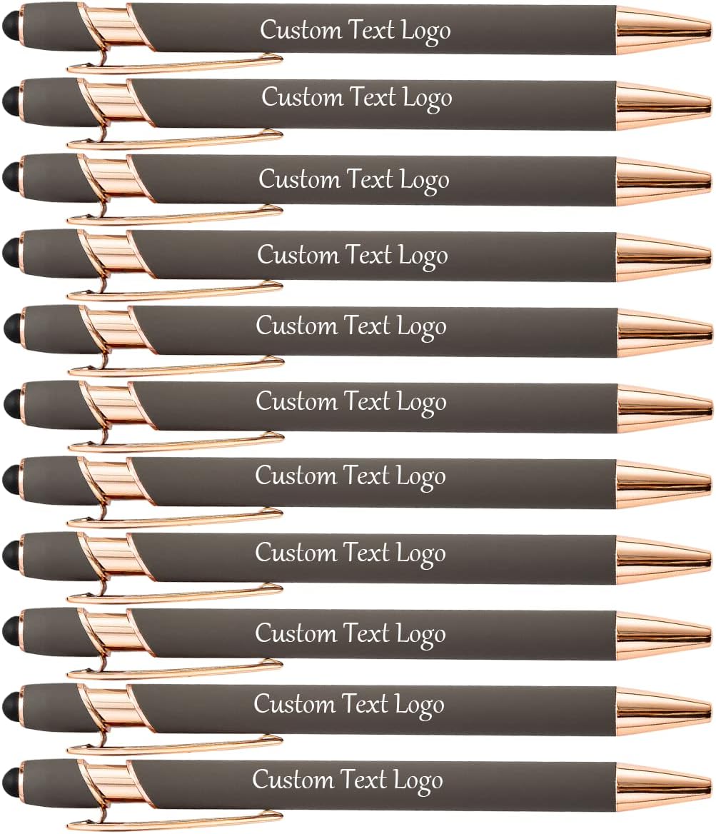 Amazon.com : HEYZARDA Custom Ballpoint Pens with Name Text Logo for ...