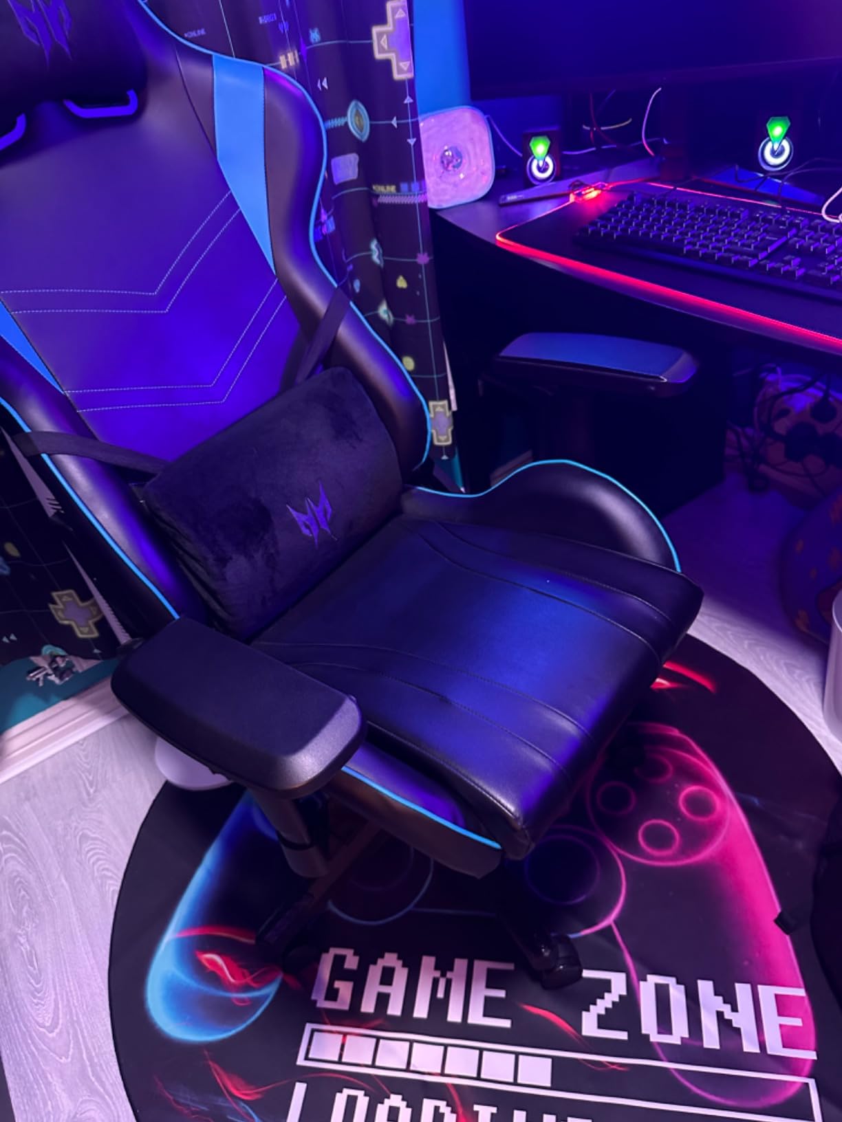 Capslpad Gaming Chair Mat for Hardwood Floor Anti-Slip Floor Protector ...