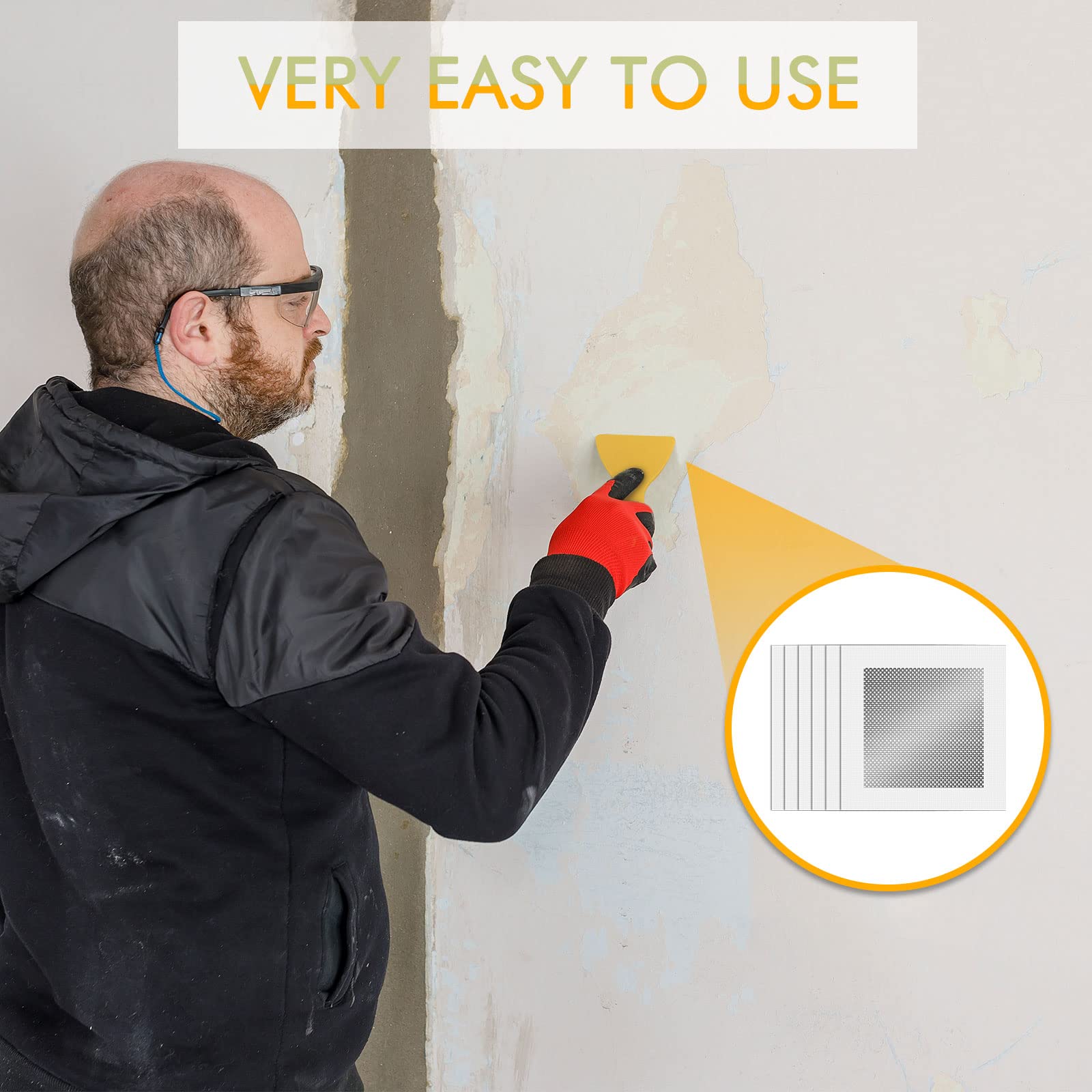 Snapklik.com : SIMOEFFI Wall Patch Repair Kit,Drywall Repair Kit Self ...