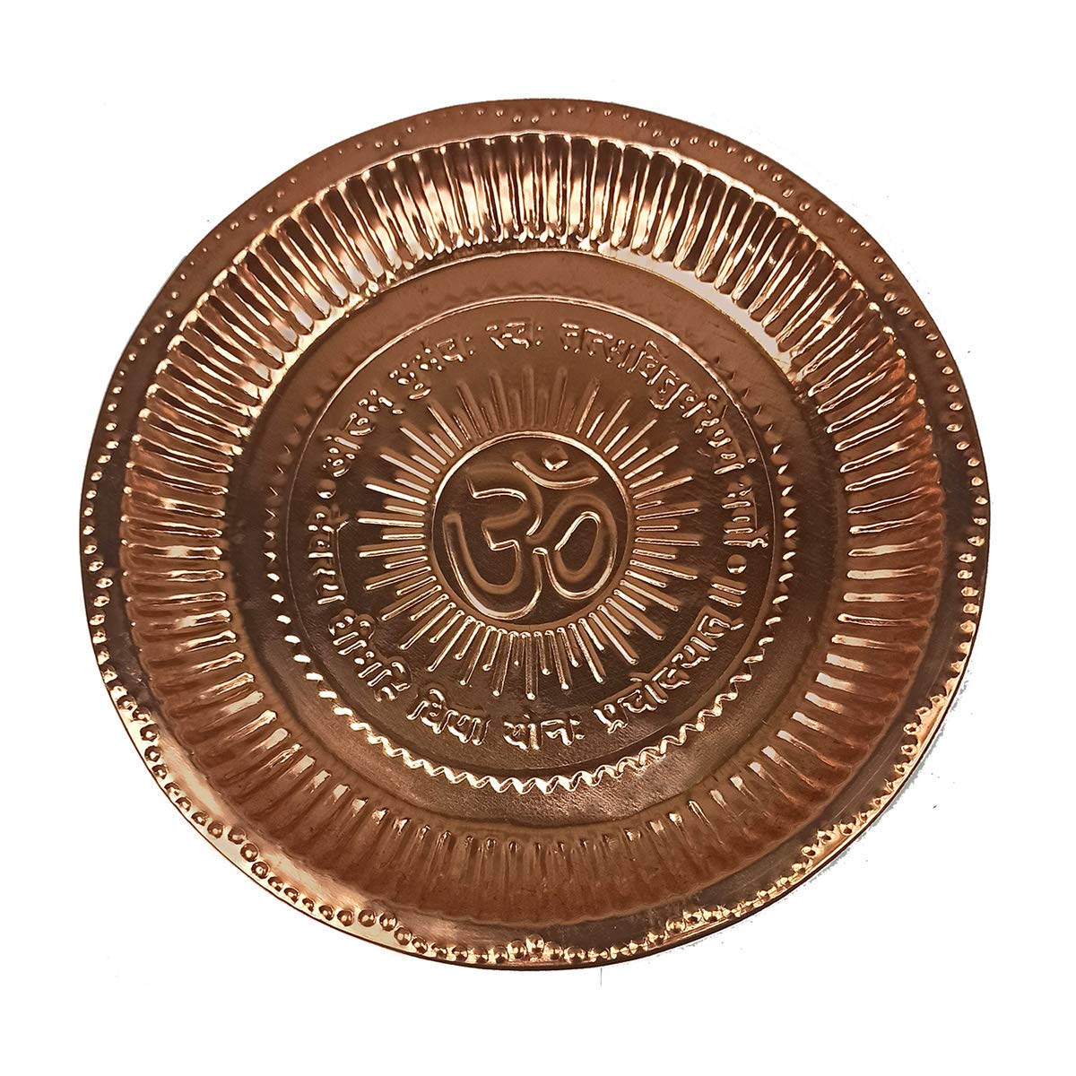 Buy Radhna Indian Copper Pooja Aarti Thali for Home Temple Aarti | Puja ...