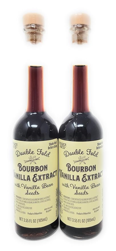 Amazon.com: Trader Joe's Double Fold Bourbon Vanilla Extract, 3.55 fl oz (105mL), Set of 2 ...