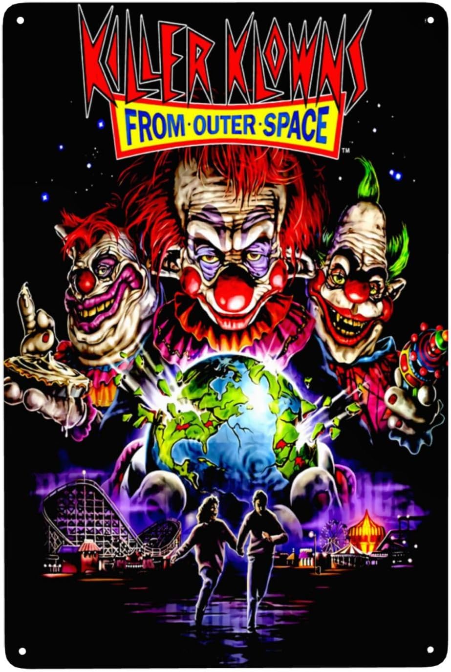 Amazon.com: Dcgenrios Vintage Metal Tin Sign Killer Horror Movie Klowns ...