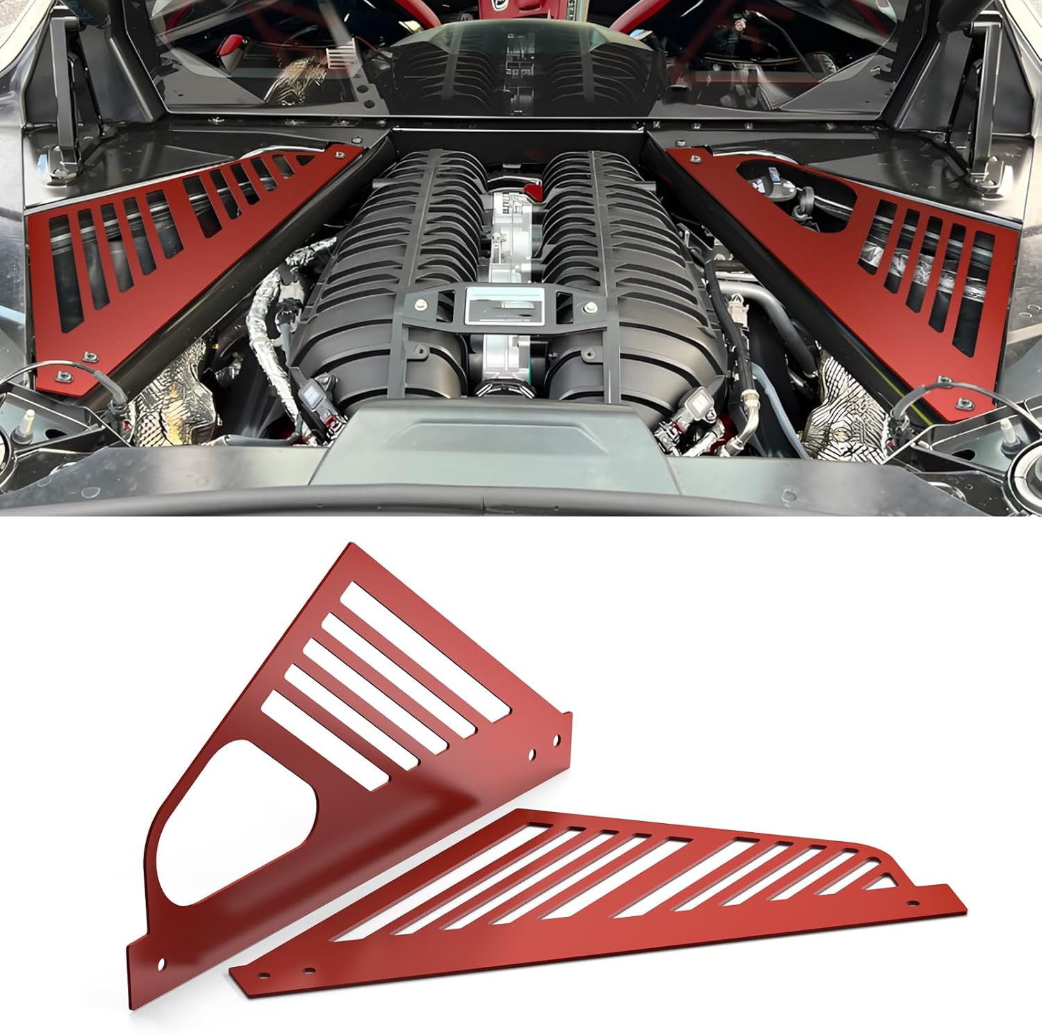 Amazon.com: Bevinsee Engine Bay Cover - Compatible with Chevrolet ...