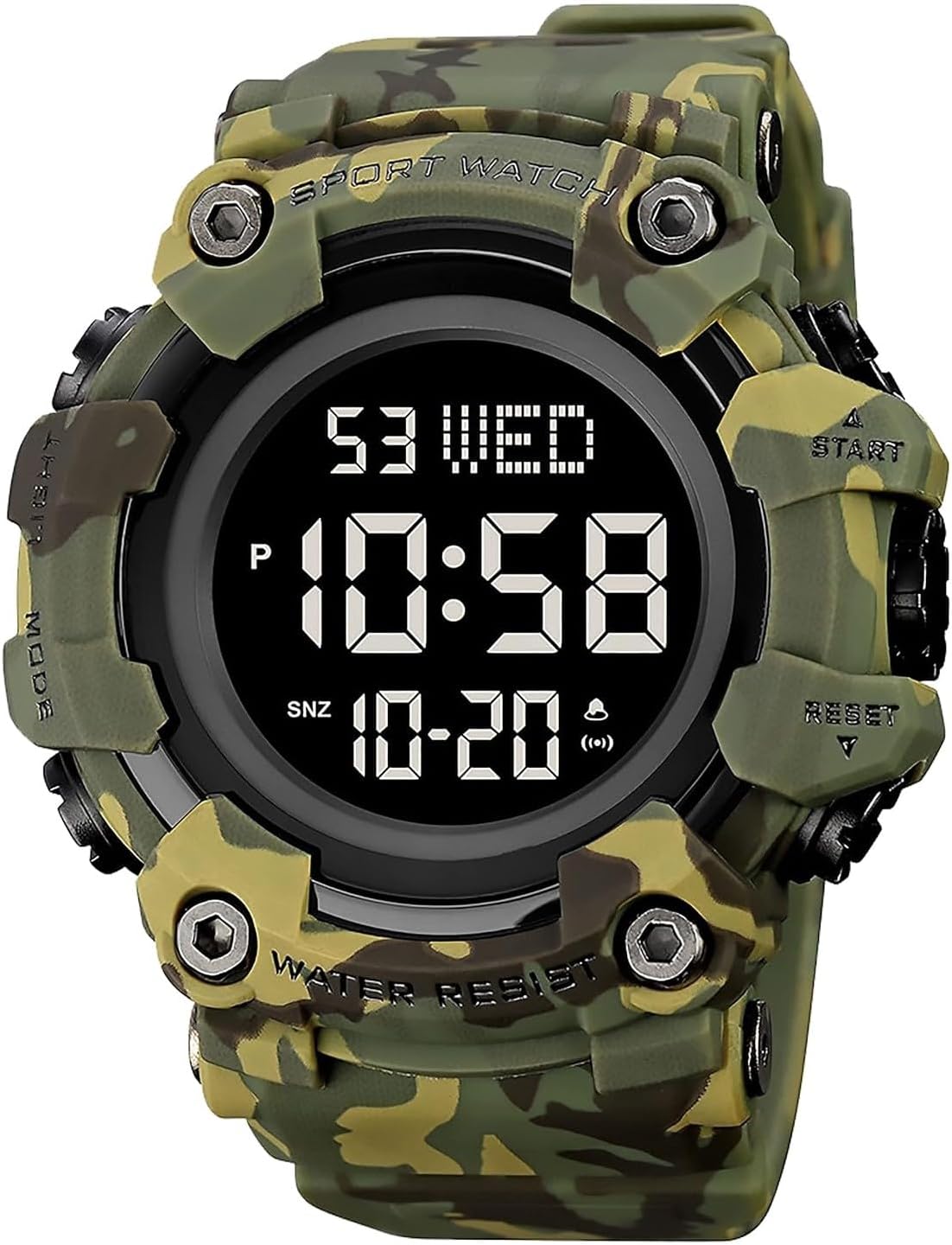 Buy V2A Silicone Men Big&Bold Military Camouflage Digital Sports Watch ...