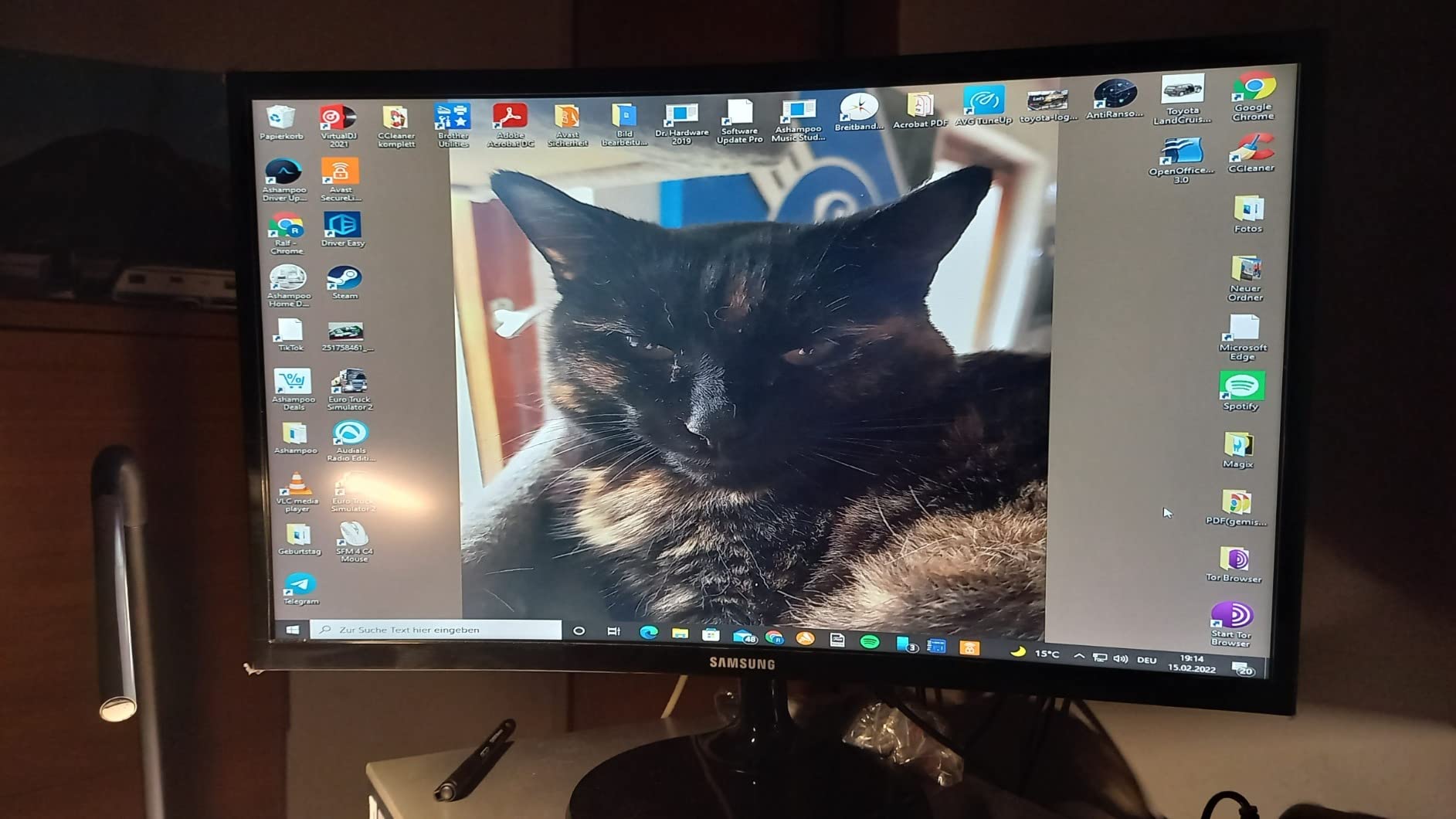 Samsung C24F390 23,5 Zoll 16:9 gebogen 1920 x 1080 LED 4MS VGA/HD ...