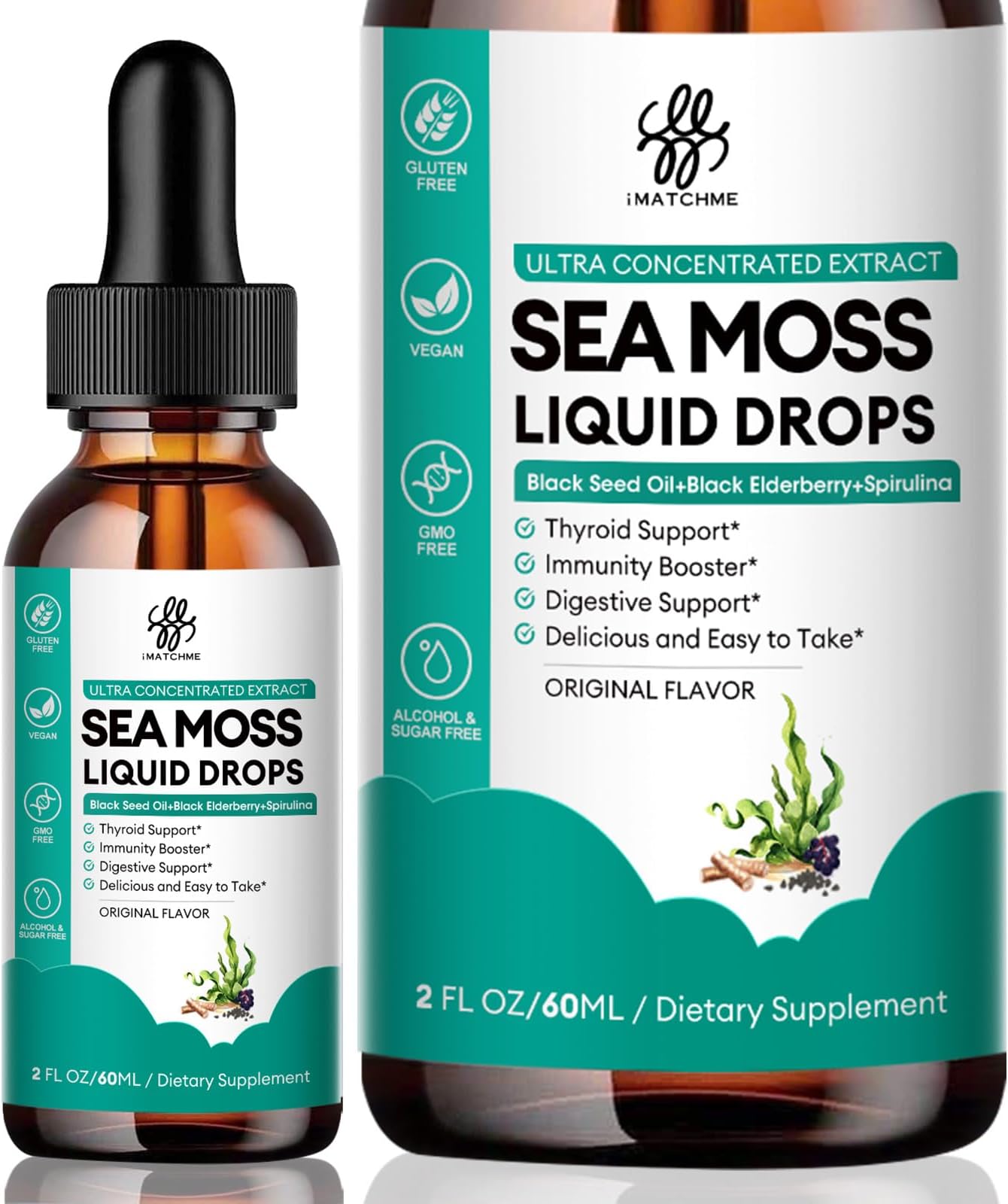 Amazon.com: Sea Moss Black Seed Oil Soursop Liquid Drops with ...