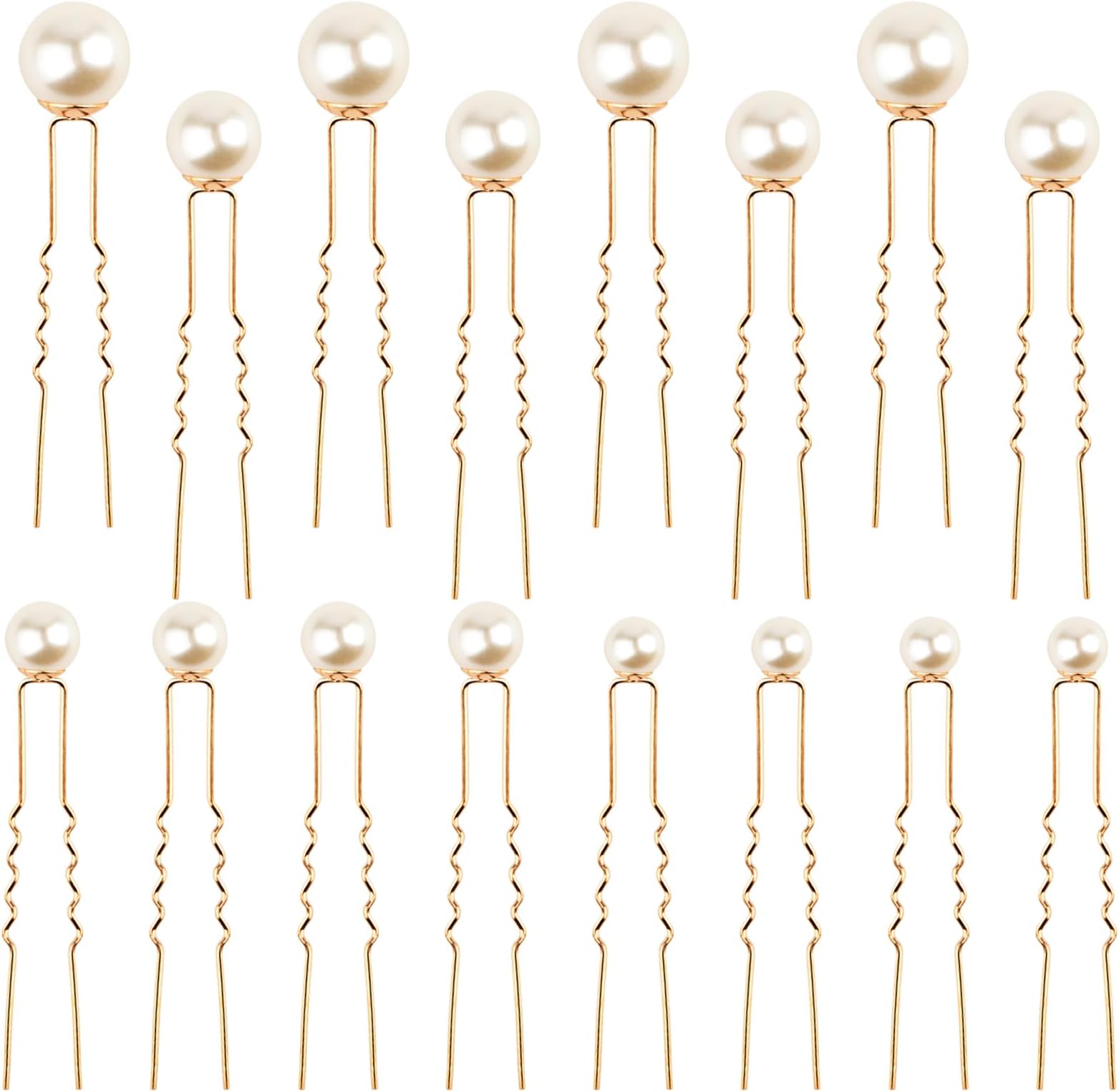 Amazon.com : Lusofie 18Pcs Pearl Bobby Pins Bridal Wedding Hair Pins U ...