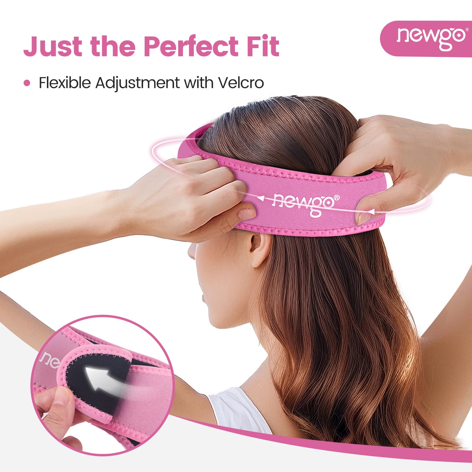Snapklik.com : NEWGO Headache Ice Pack Head Wrap For Migraines, Cold ...